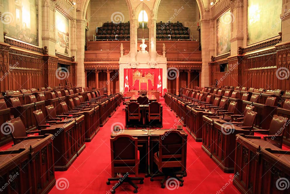 The Senate Chamber, Ottawa. Stock Photo - Image of parties, democracy ...