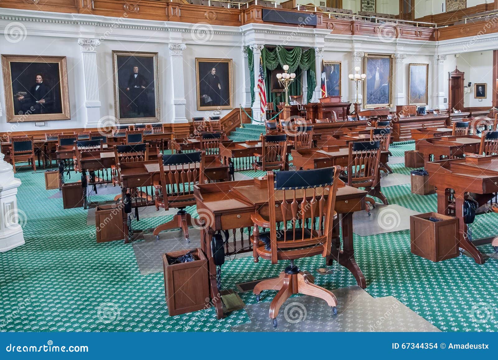 Senate Chamber in Texas State Capitol in Austin, TX Stock Photo - Image ...
