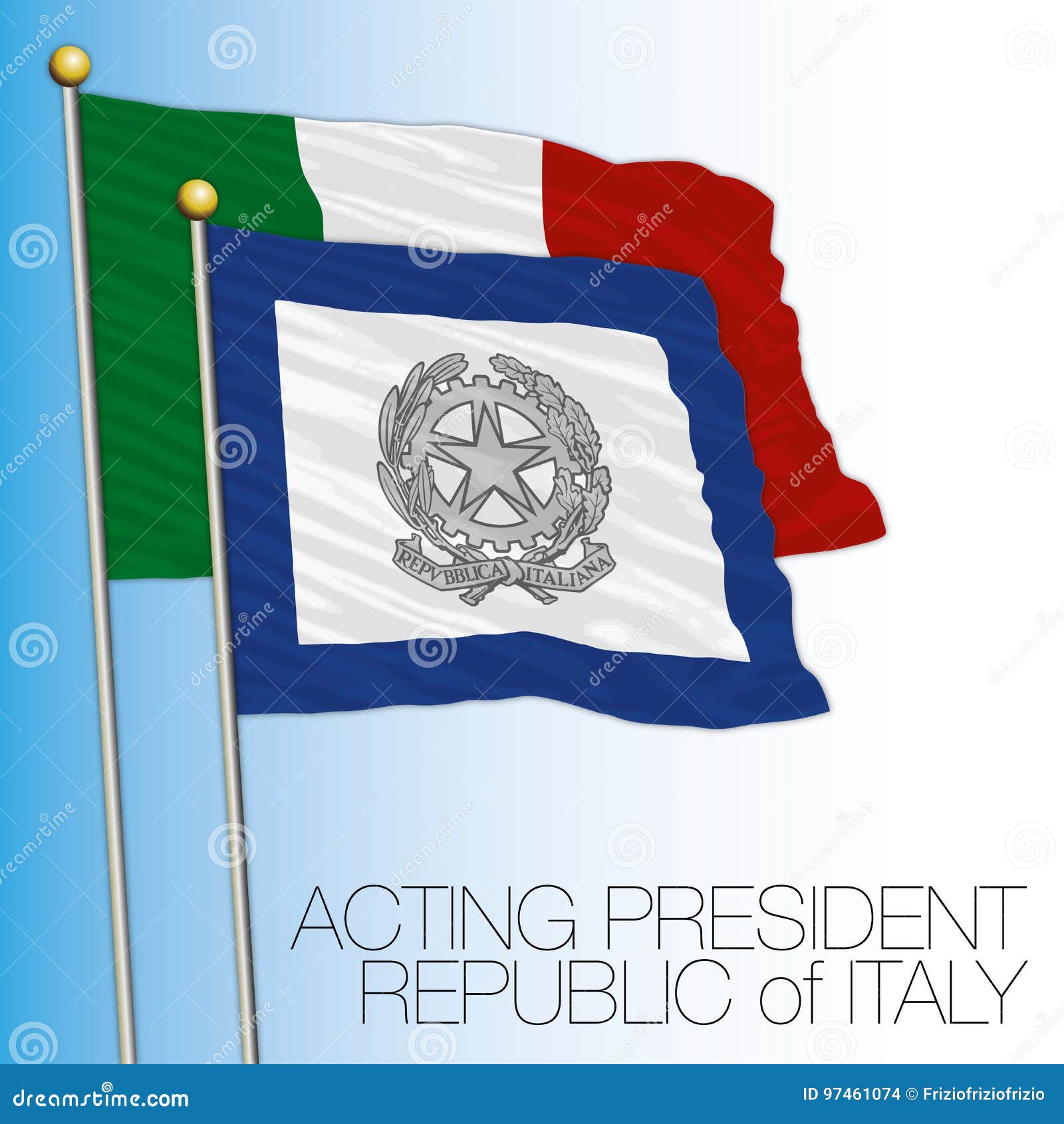 Senate Flag, Italy, Acting President Stock Vector - Illustration of ...