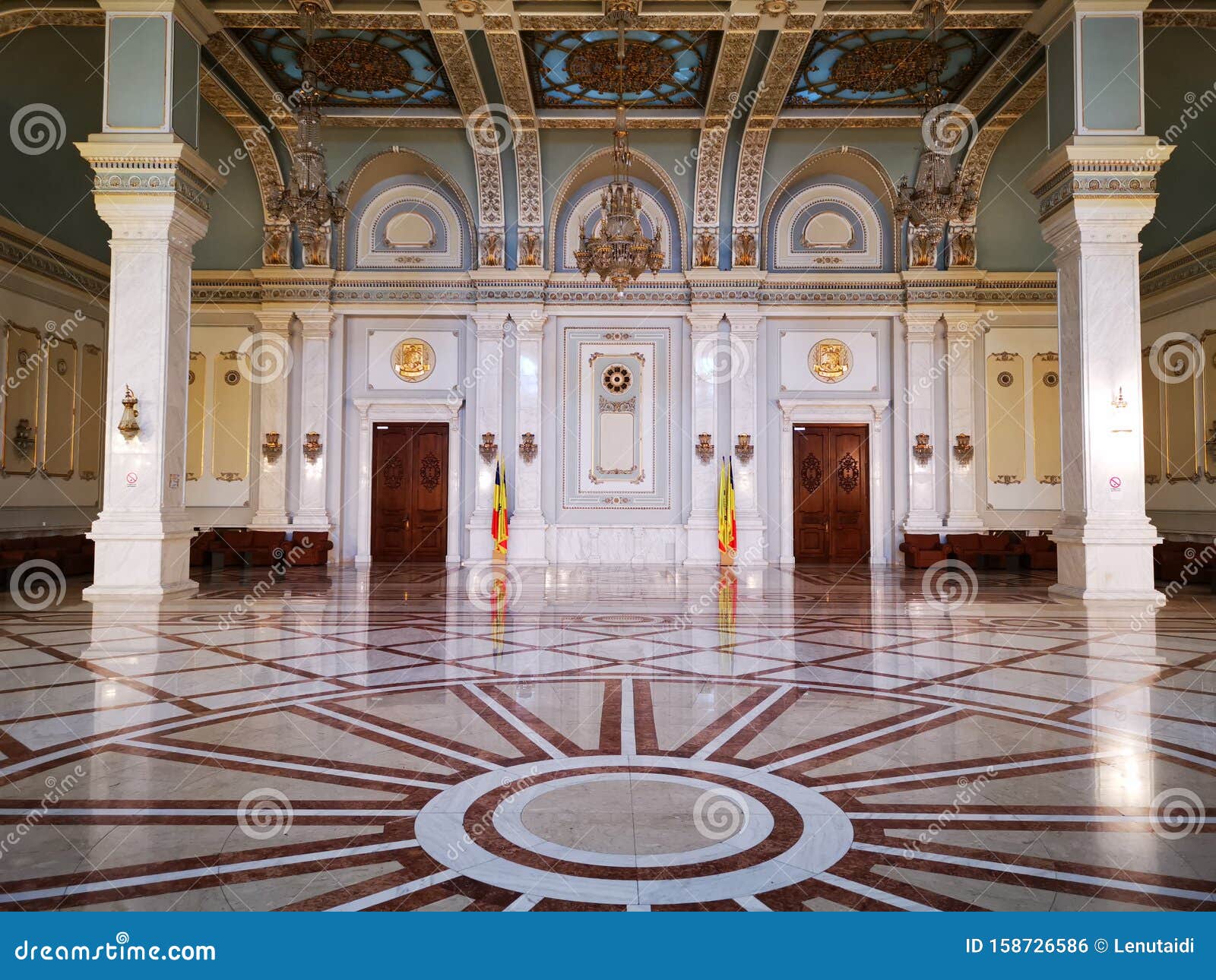 The Senate of Romanian Indoor Stock Photo - Image of bucuresti ...