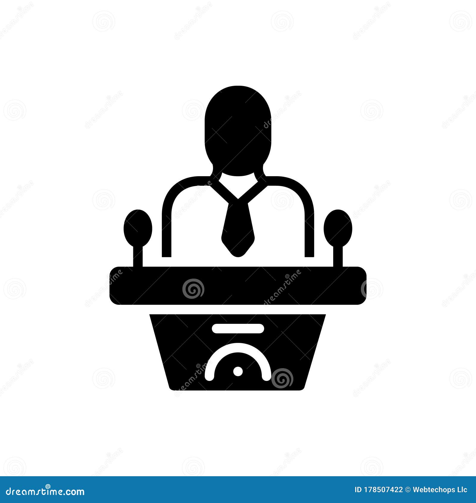 Black Solid Icon for Senator, Conference and Speaker Stock Vector ...