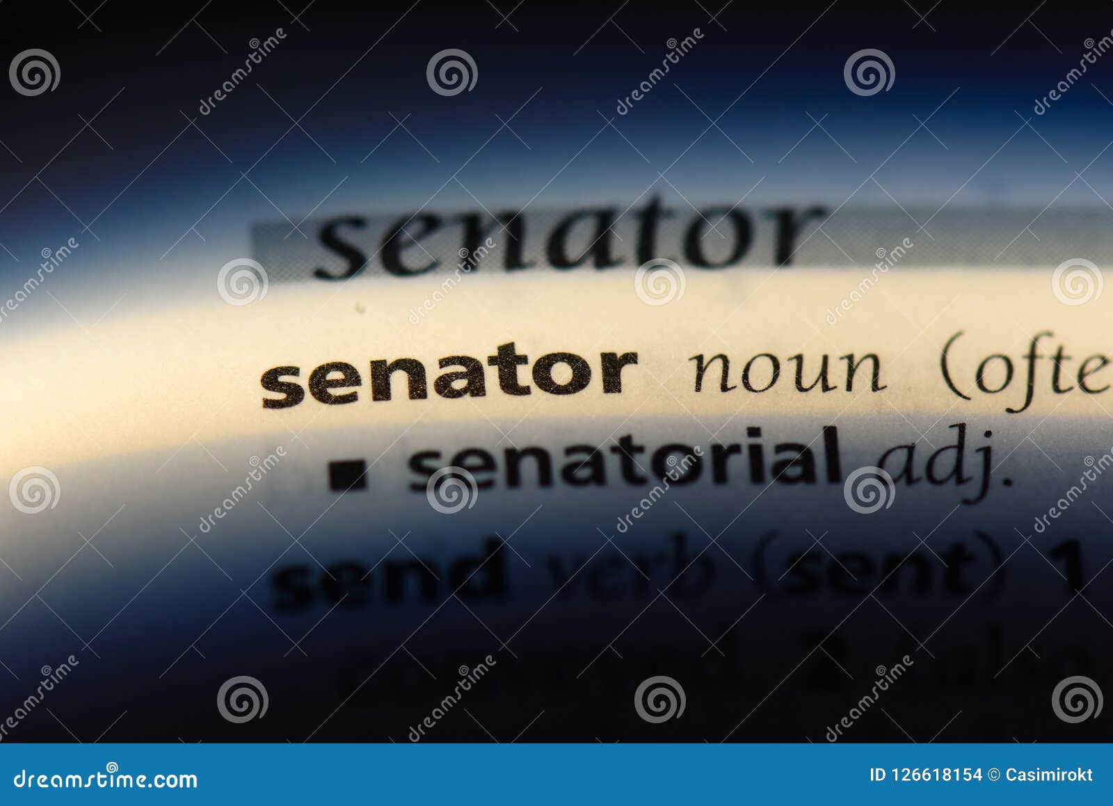 Senator stock photo. Image of macro, closeup, book, word - 126618154