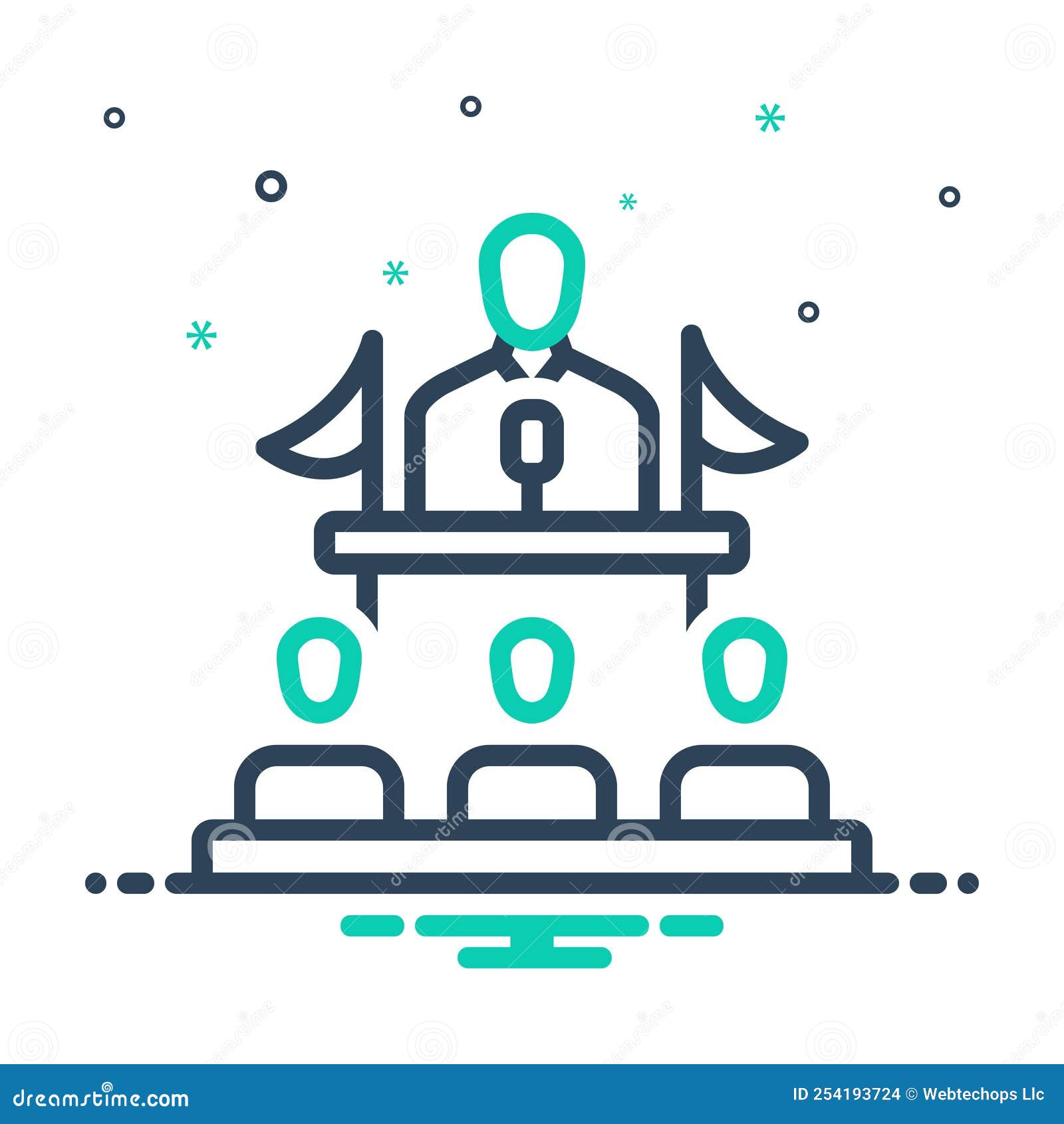 Mix Icon for Senators, Senate Member and Lawmaker Stock Illustration ...