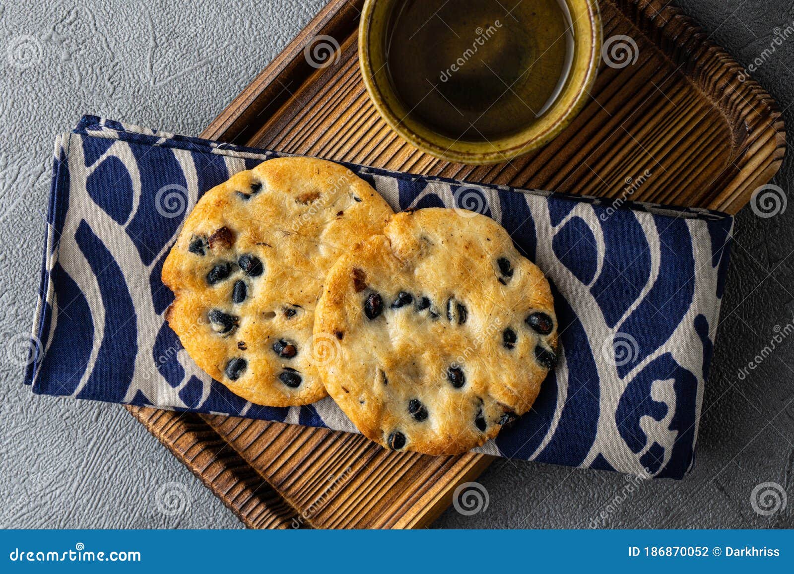 Senbei Japanese Rice Crackers Stock Photo - Image of crispy, diet ...