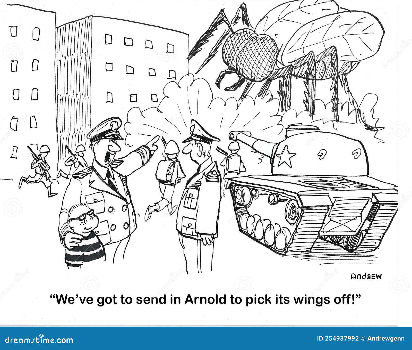 Send in Arnold stock illustration. Illustration of humor - 254937992