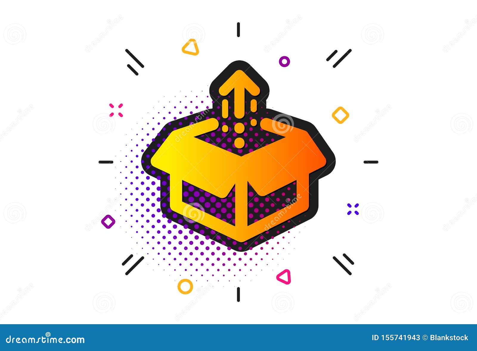 Send Box Icon. Open Delivery Parcel Sign. Cargo Package. Vector Stock ...