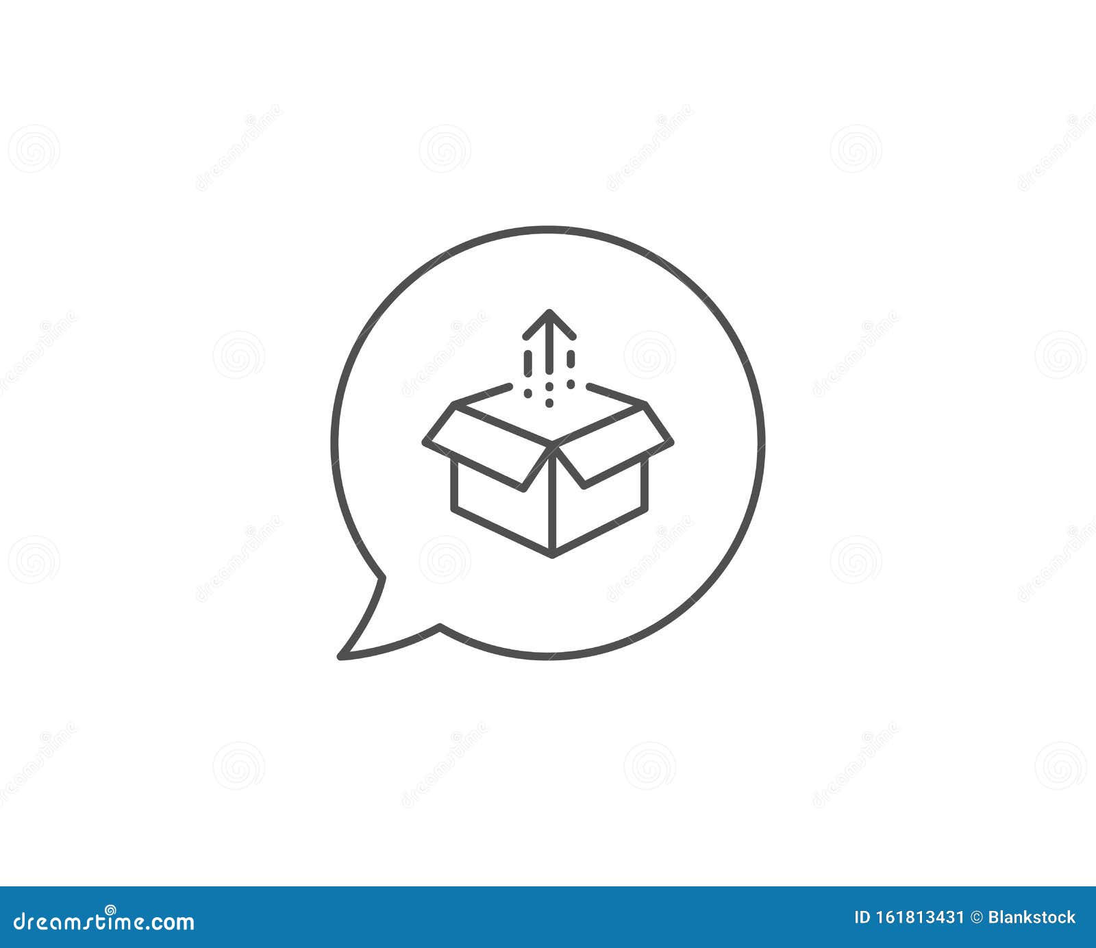 Send Box Line Icon. Open Delivery Parcel Sign. Cargo Package. Vector ...