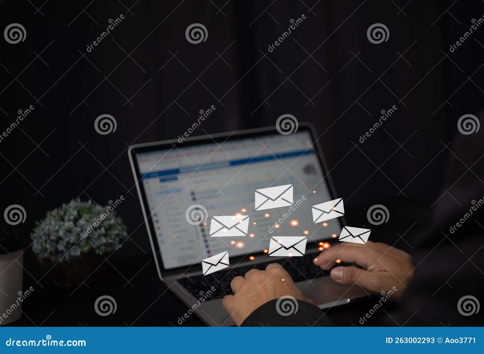 Send Contacts Mail Communication Connection Message To Mailing Letters ...
