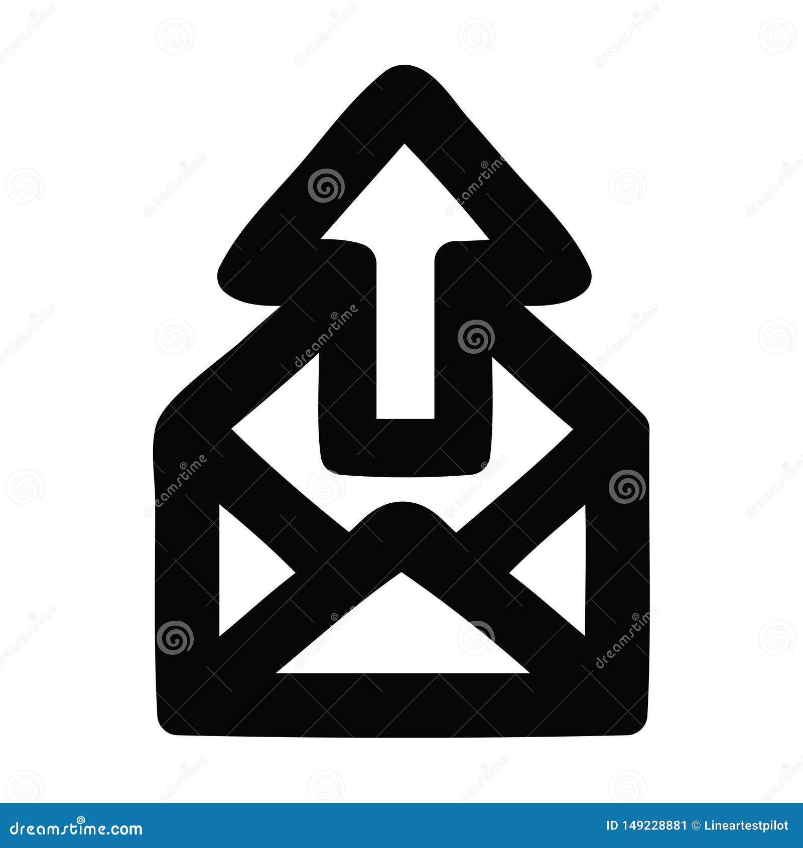 Send email icon stock vector. Illustration of mail, graphic - 149228881