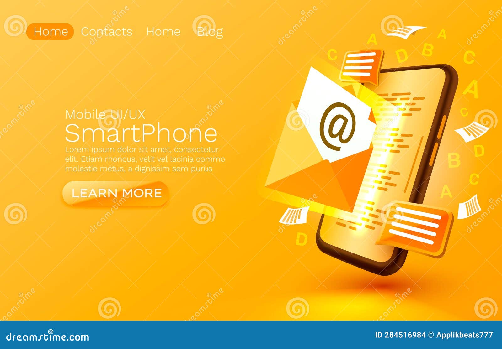 Send an Email, Message Smartphone Mobile Screen, Technology Mobile ...