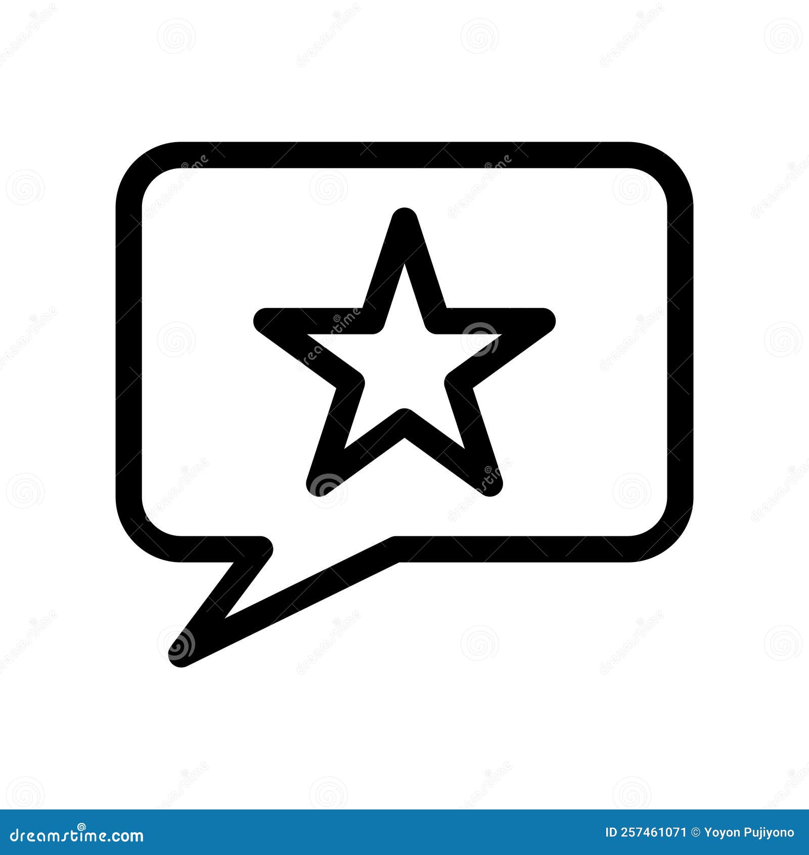 Send Feedback Icon with Bubble Speech and Star Stock Vector ...