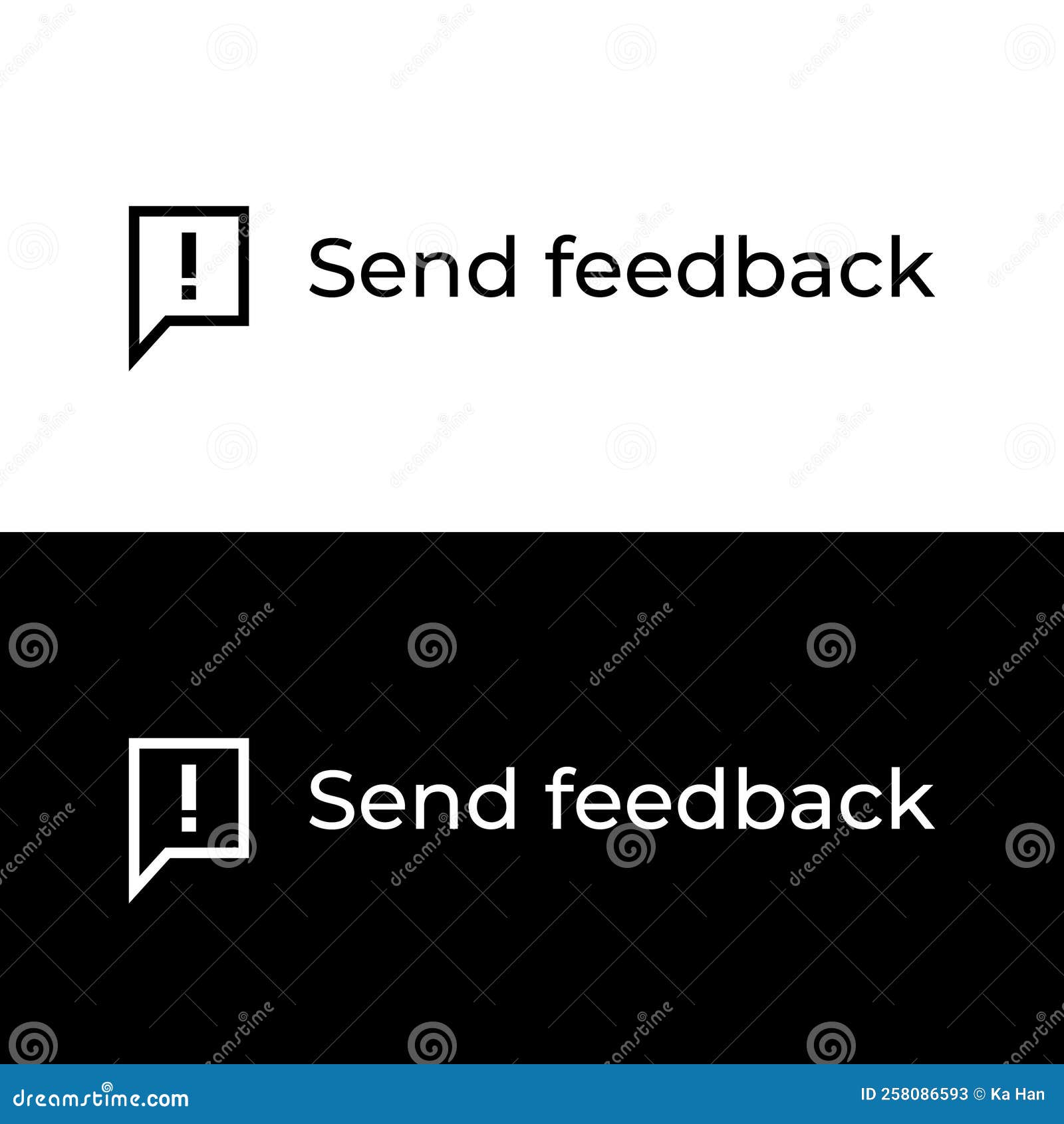 Send Feedback Menu Icon Vector in Clipart Style Stock Vector ...
