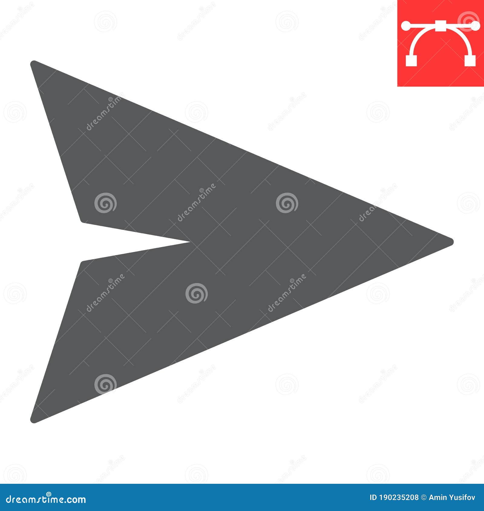 Send Glyph Icon, Ui and Button, Paper Plane Sign Vector Graphics ...