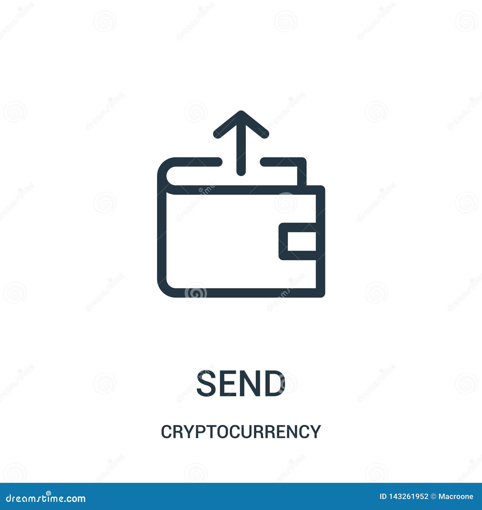 Send Icon Vector From Cryptocurrency Collection Thin Line Send Outline Icon Vector Illustration