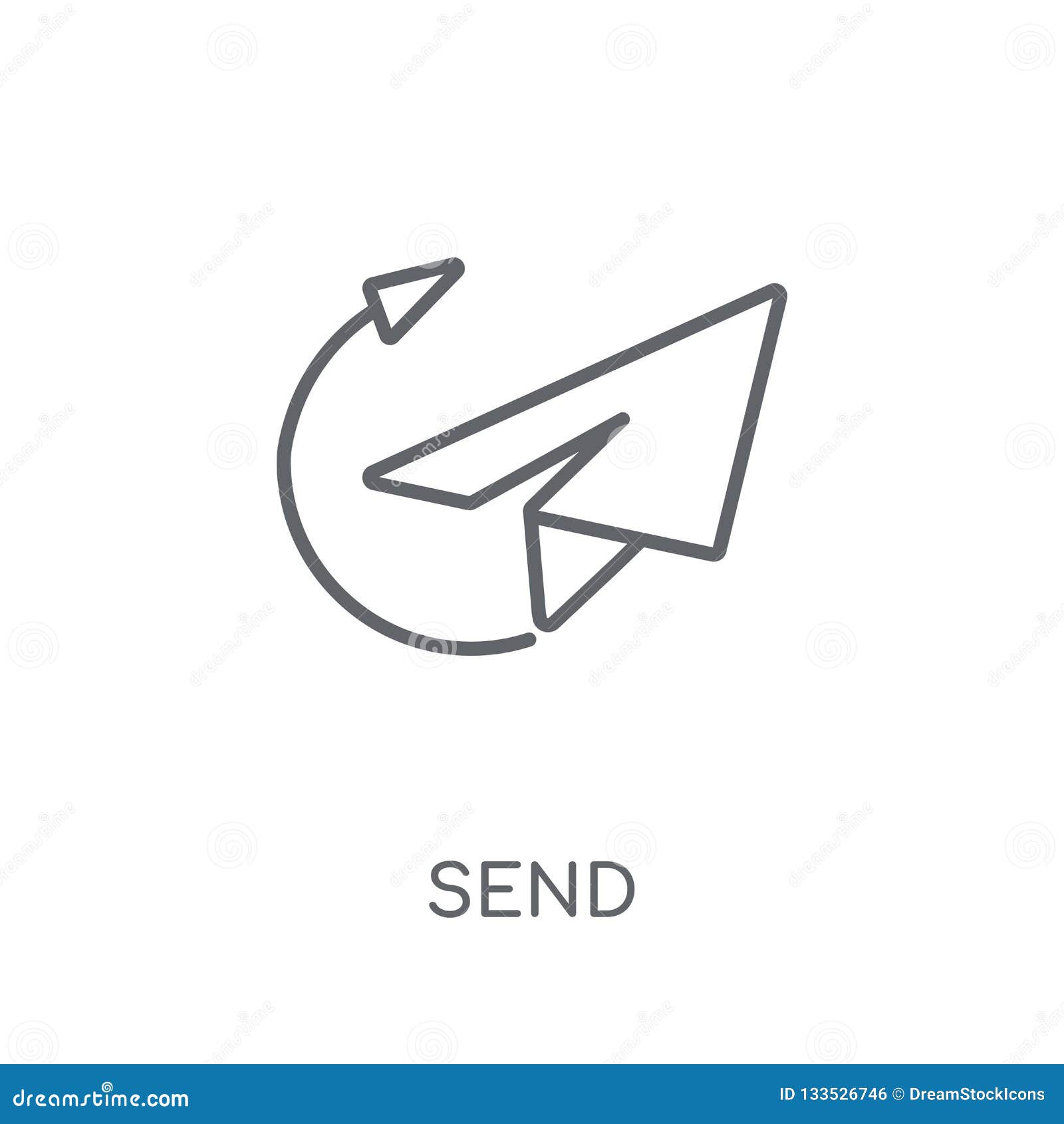 Send Linear Icon. Modern Outline Send Logo Concept on White Back Stock ...