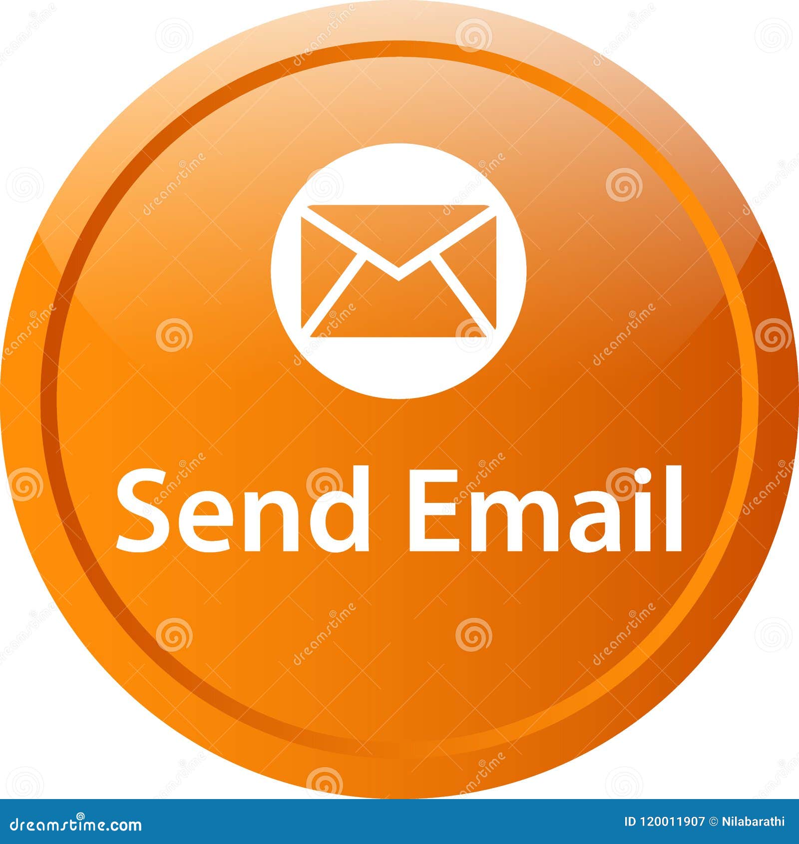 Send mail icon web button stock illustration. Illustration of bright ...