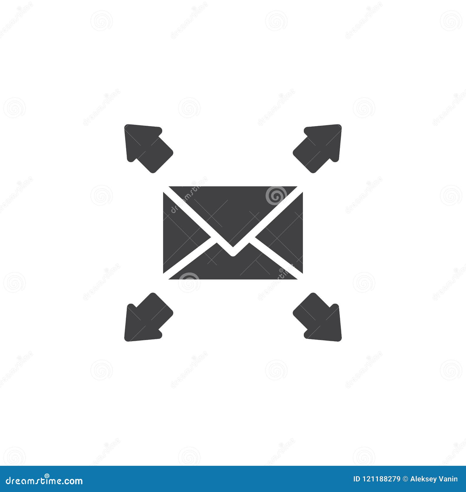 Send mail vector icon stock vector. Illustration of filled - 121188279