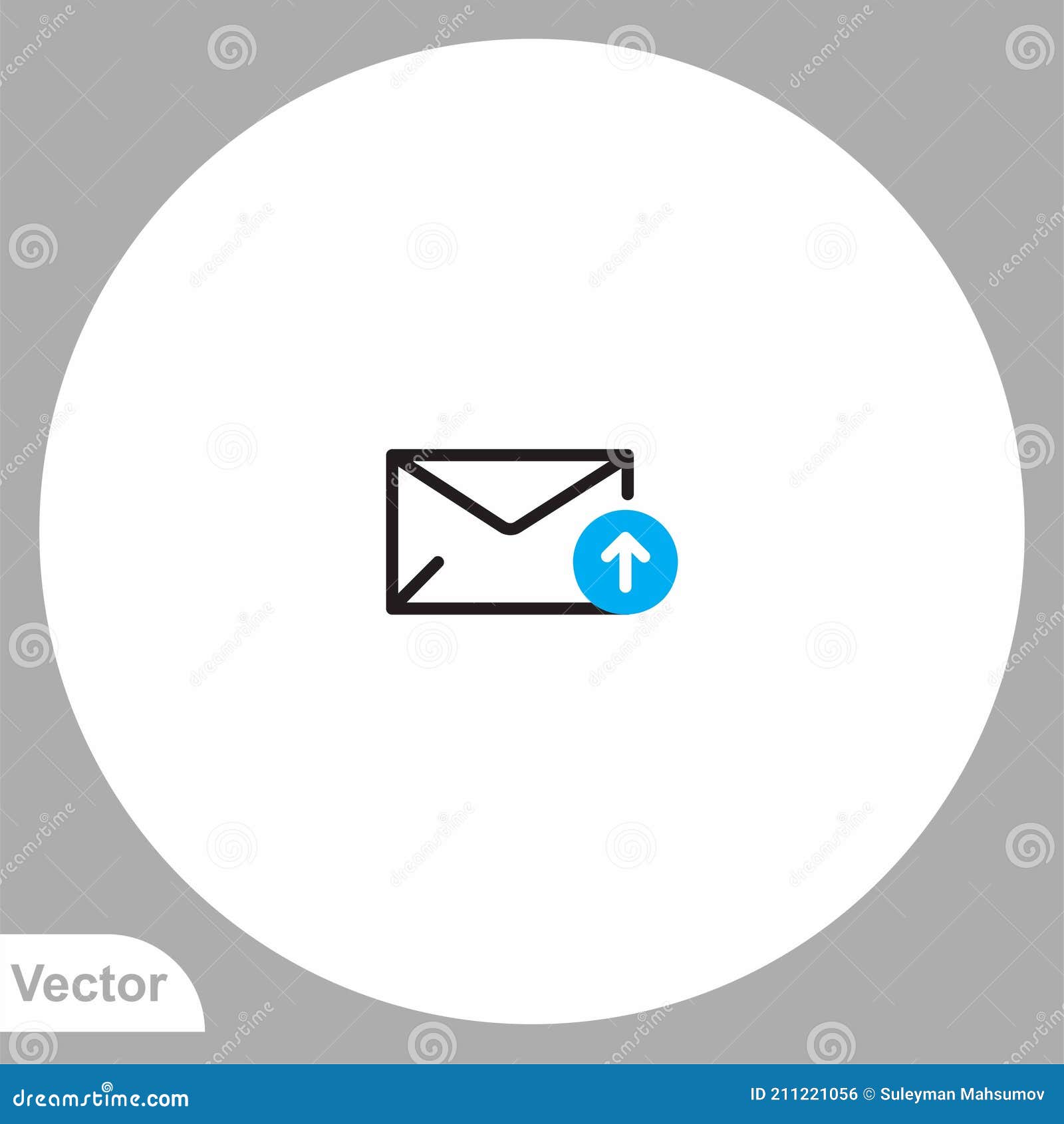Send Mail Vector Icon Sign Symbol Stock Vector - Illustration of ...
