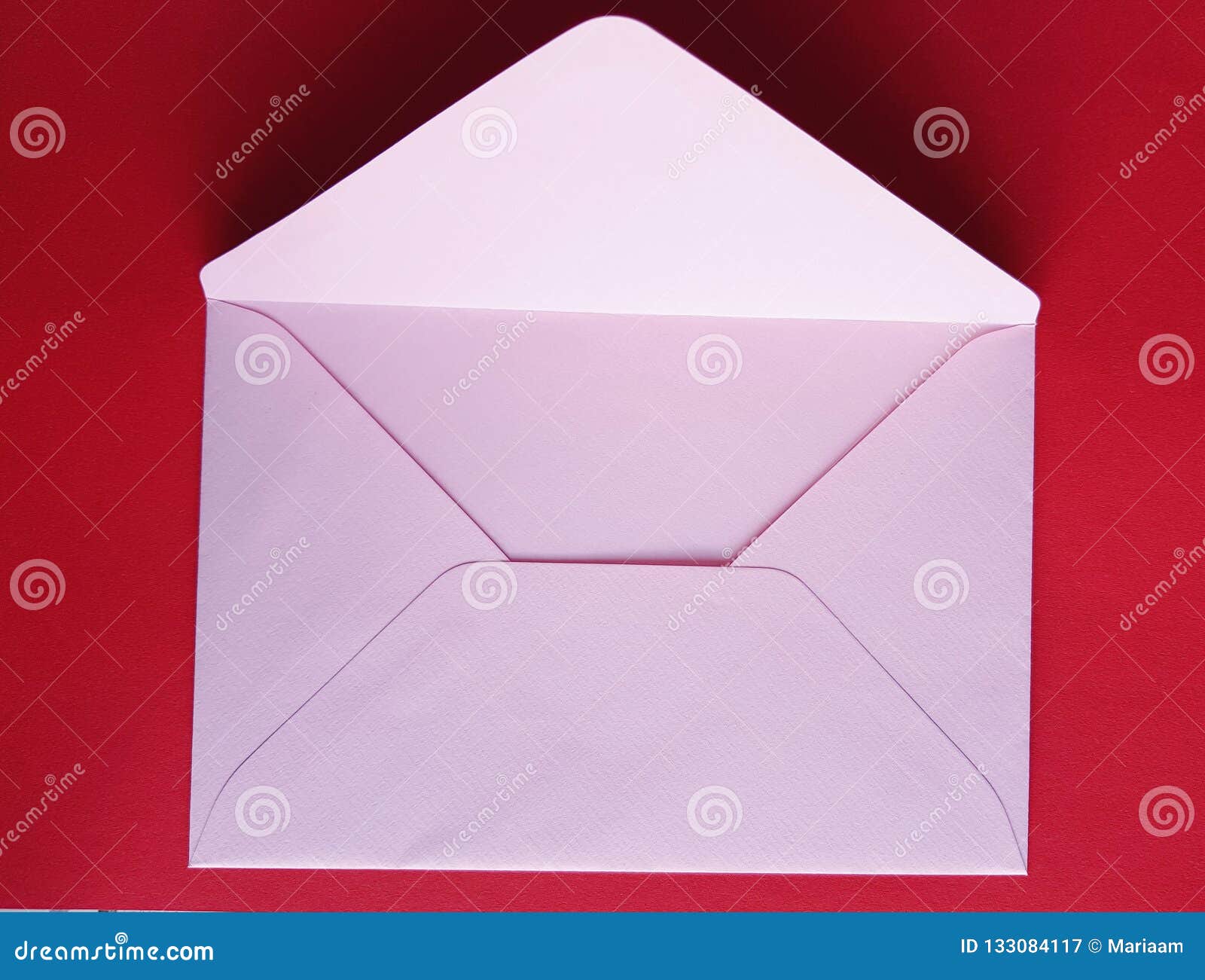 Send Me a Letter. an Empty Envelope Over Red Background. Stock Image ...