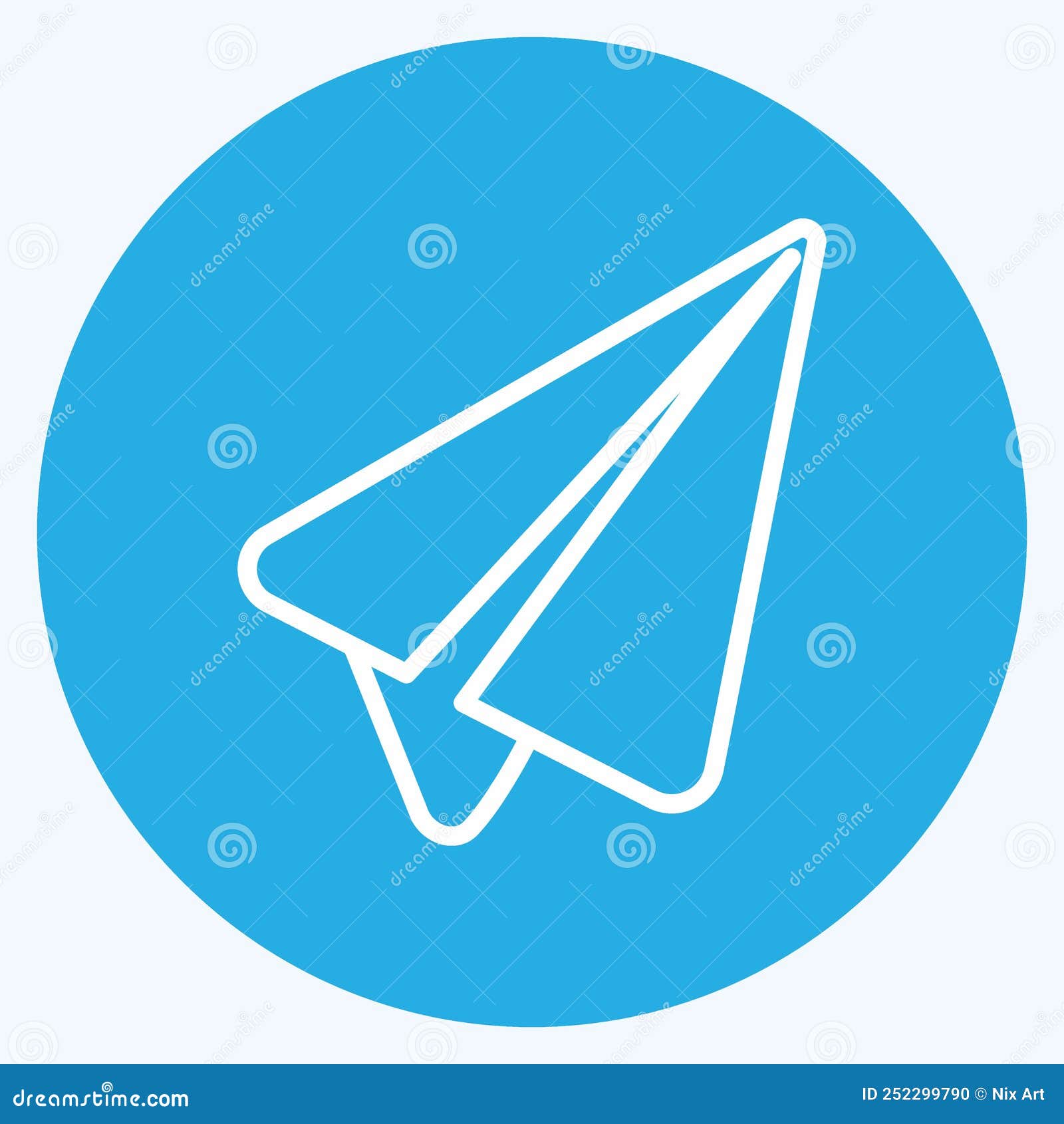 Send Message Icon in Trendy Blue Eyes Style Isolated on Soft Blue ...