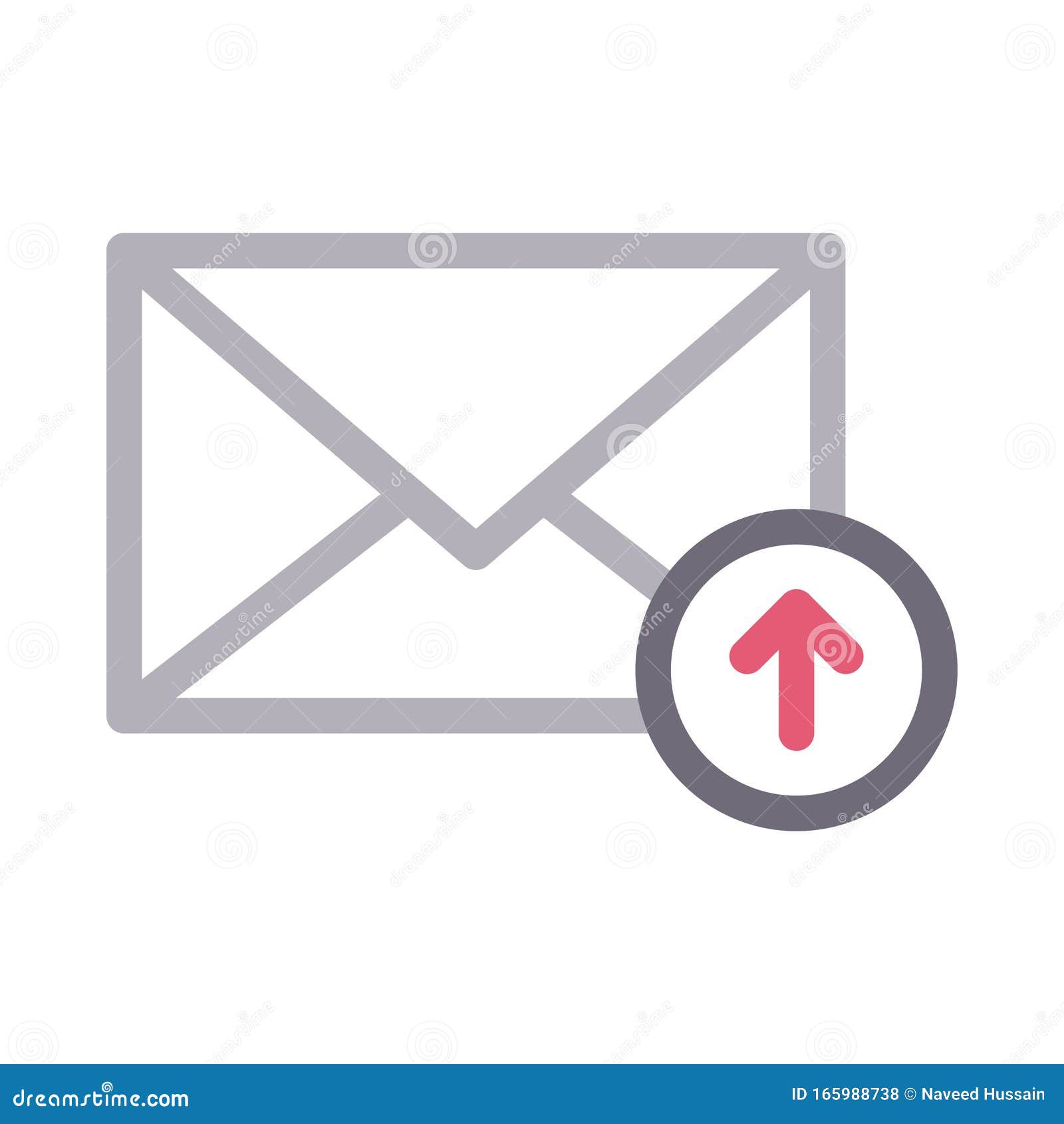 Send Message Vector Color Line Icon Stock Illustration - Illustration ...