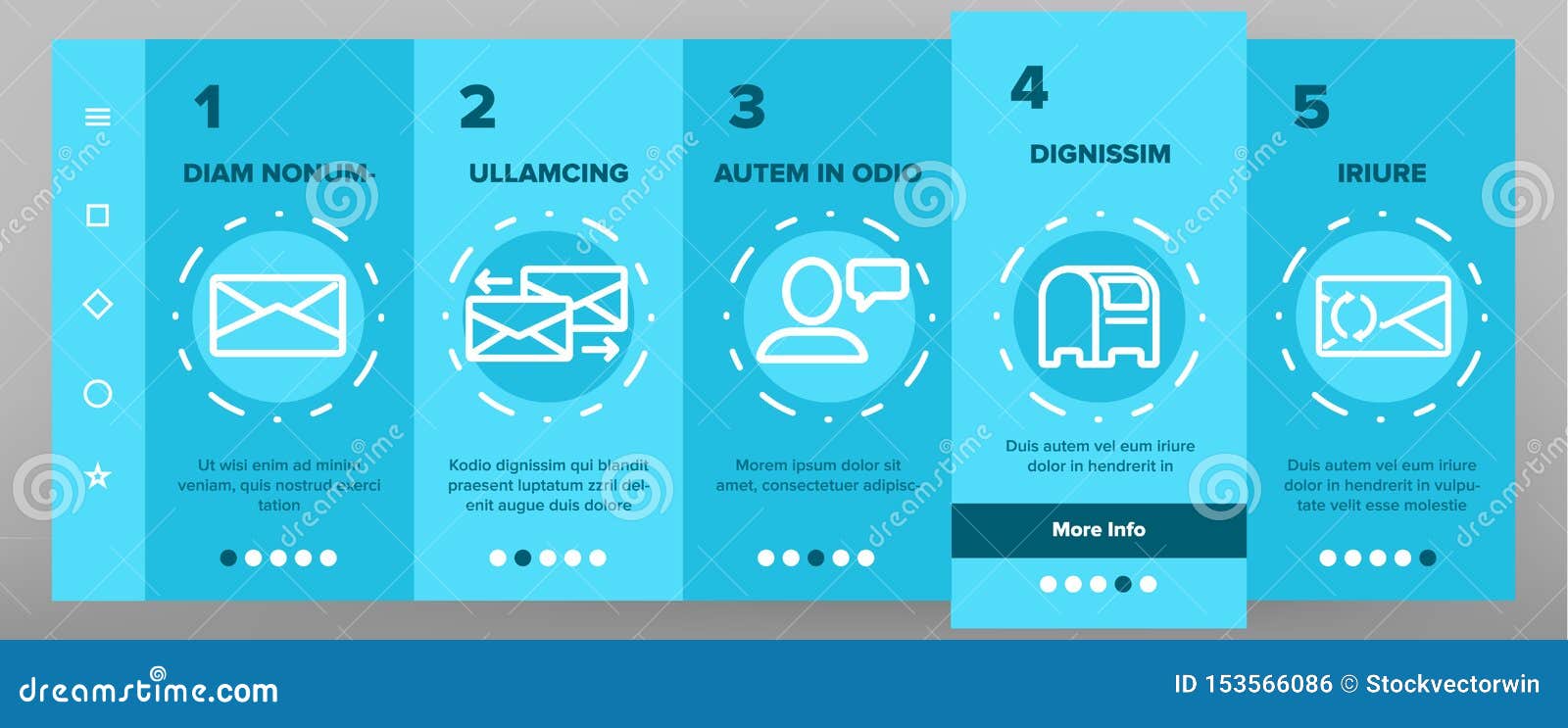 Send Message Linear Vector Onboarding Stock Vector - Illustration of ...