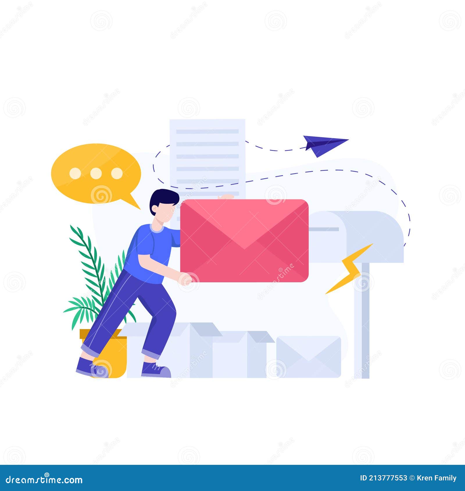Send Messege, Message Sent Conceptual Design Ilustration Vector Stock ...