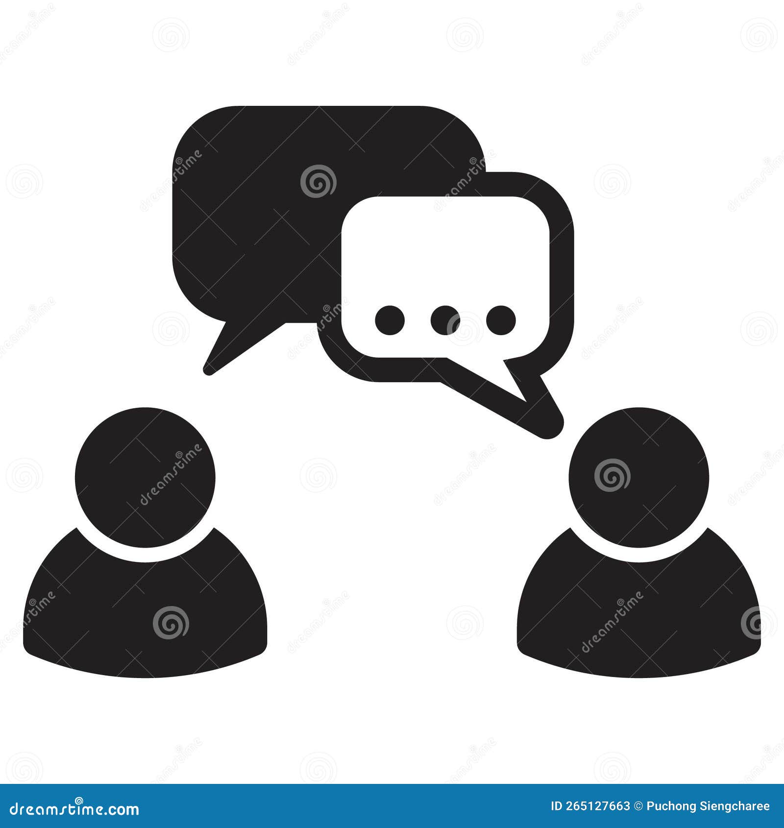 People Talking, Conversation Icon Vector Stock Vector - Illustration of ...