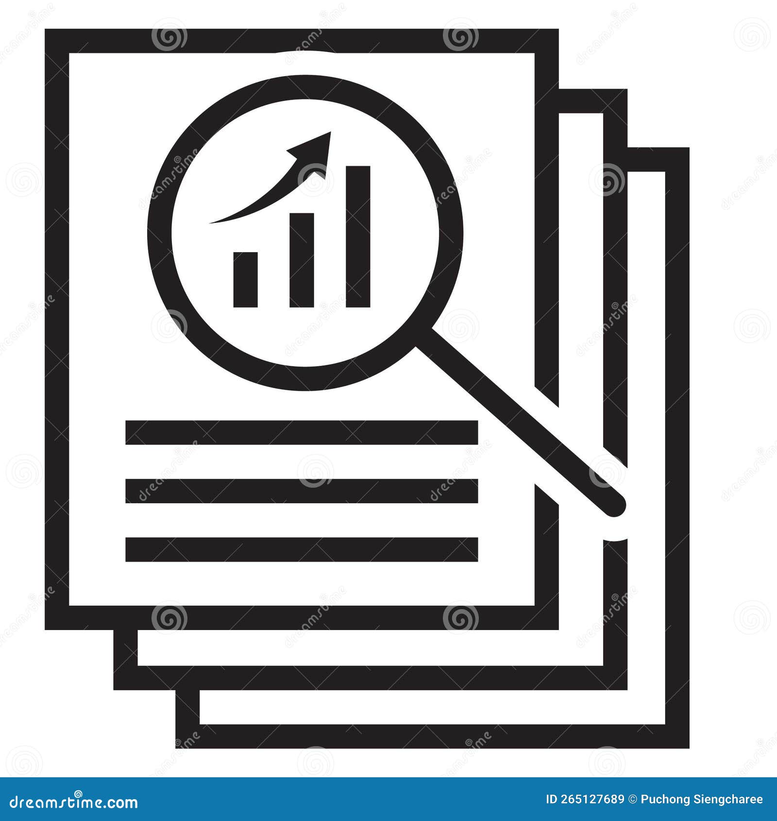Overview, Analysis, Review Icon Stock Vector - Illustration of ...