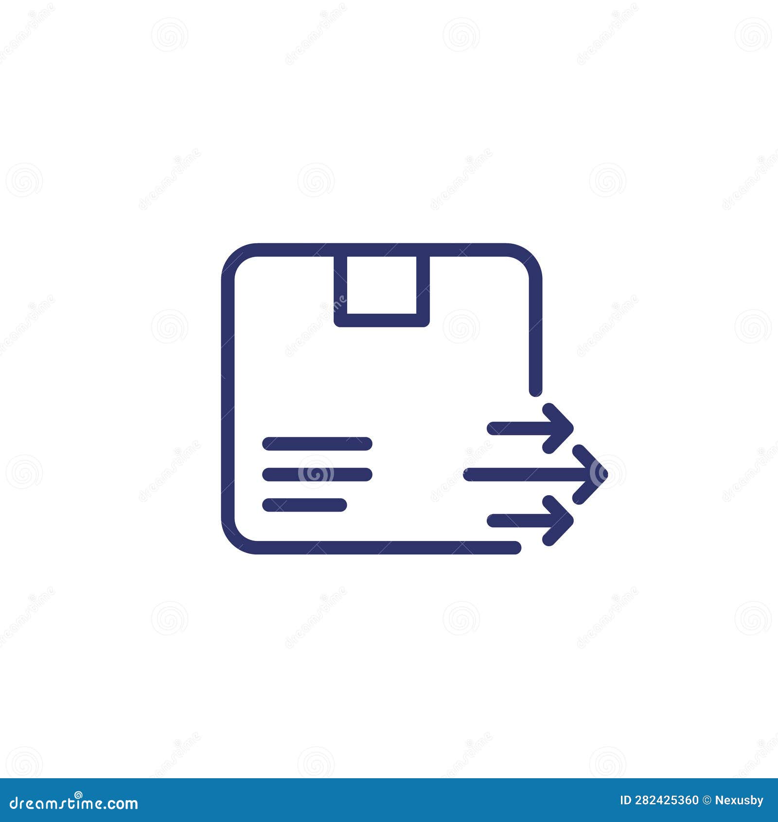 Send Parcel Line Icon on White Stock Vector - Illustration of delivery ...