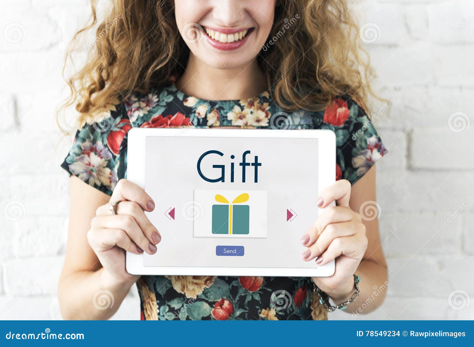 Send Present Gift Box Surprise Concept Stock Photo - Image of model ...