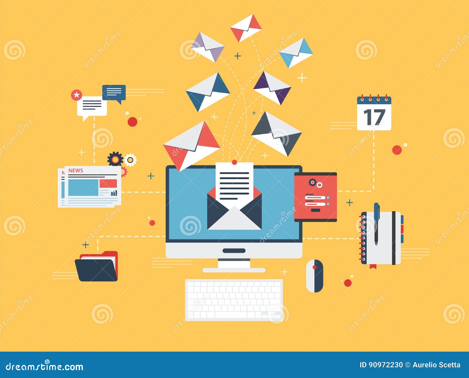 Send And Receive Email Icons. Vector Illustration Set | CartoonDealer ... Send And Receive Email Icons. Vector Illustration Set | CartoonDealer ...