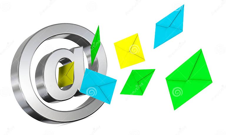 Send and receive emails stock illustration. Illustration of graphic ...
