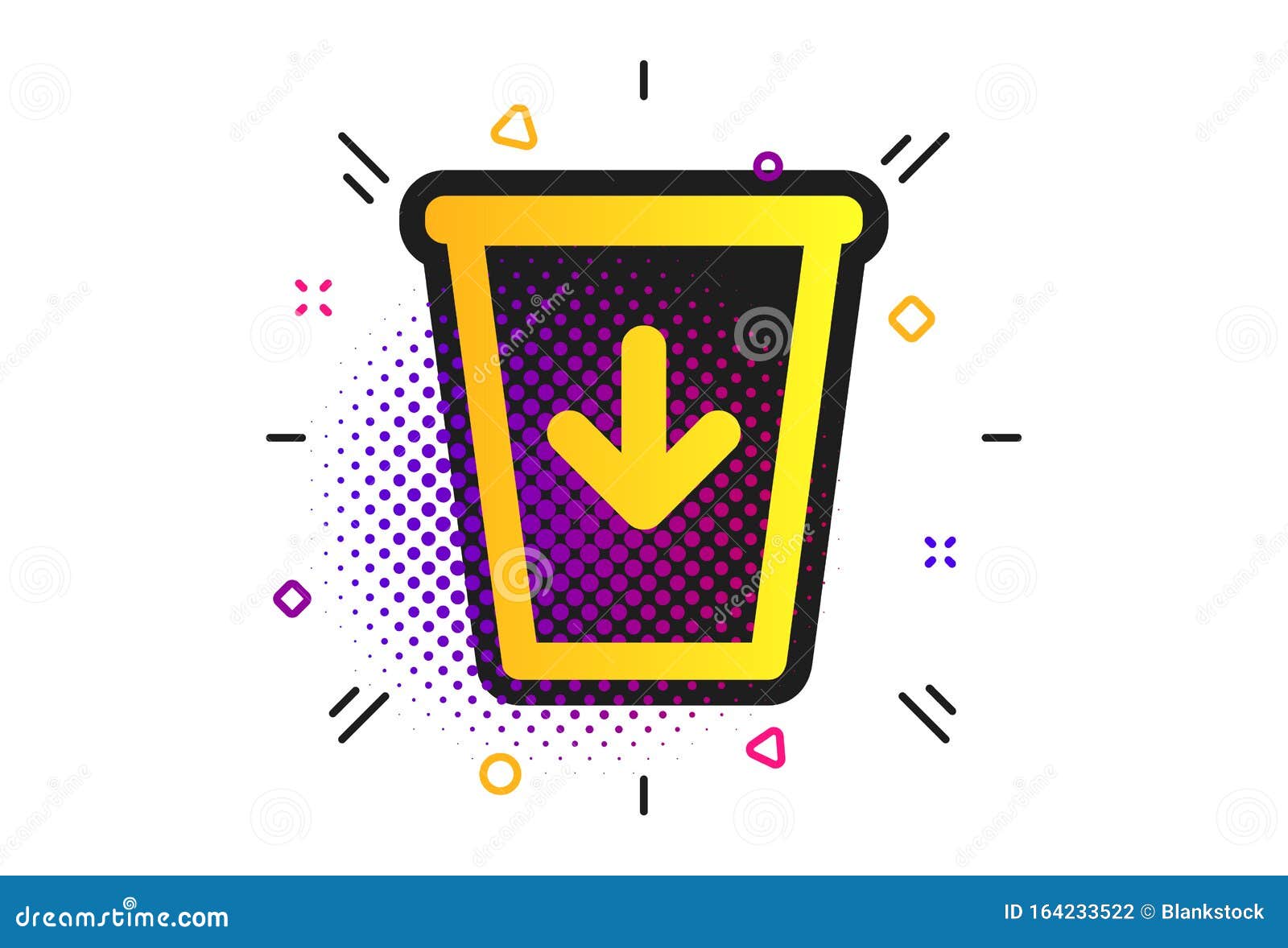 Send To the Trash Icon. Recycle Bin Sign. Vector Stock Vector ...
