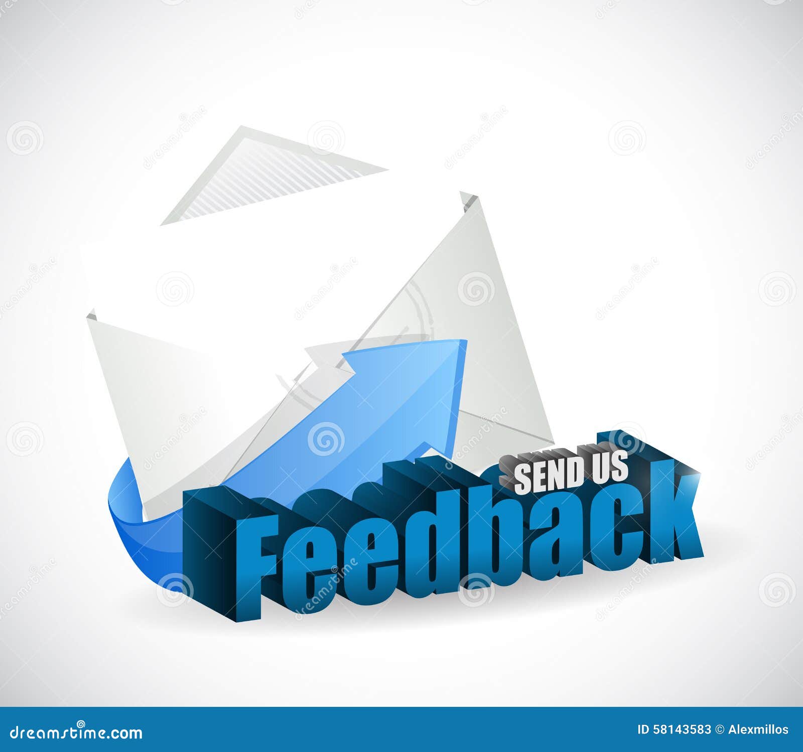 Send Us Feedback Mail Sign Illustration Design Stock Illustration ...