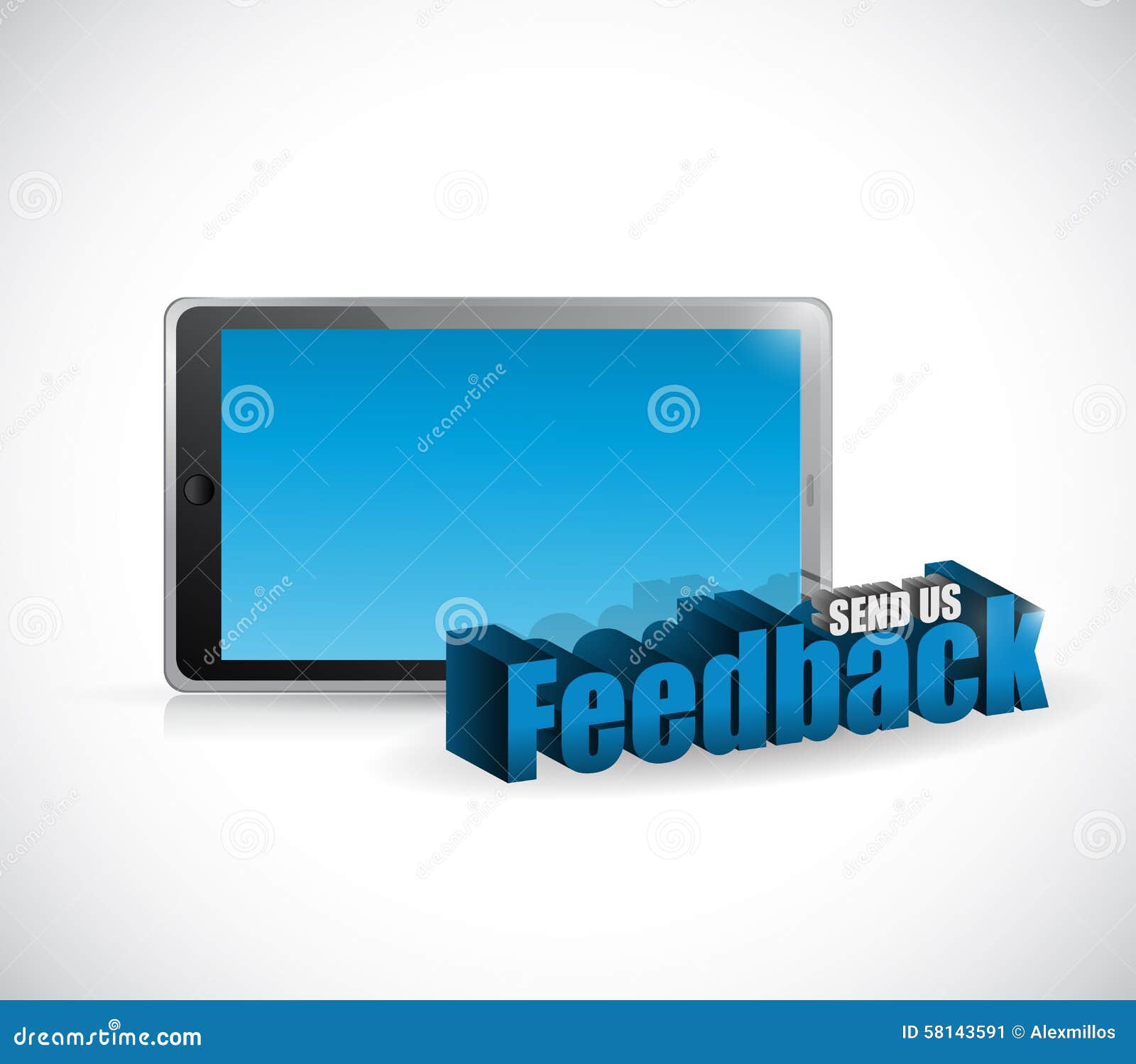 Send Us Feedback Tablet Sign Illustration Design Stock Illustration ...