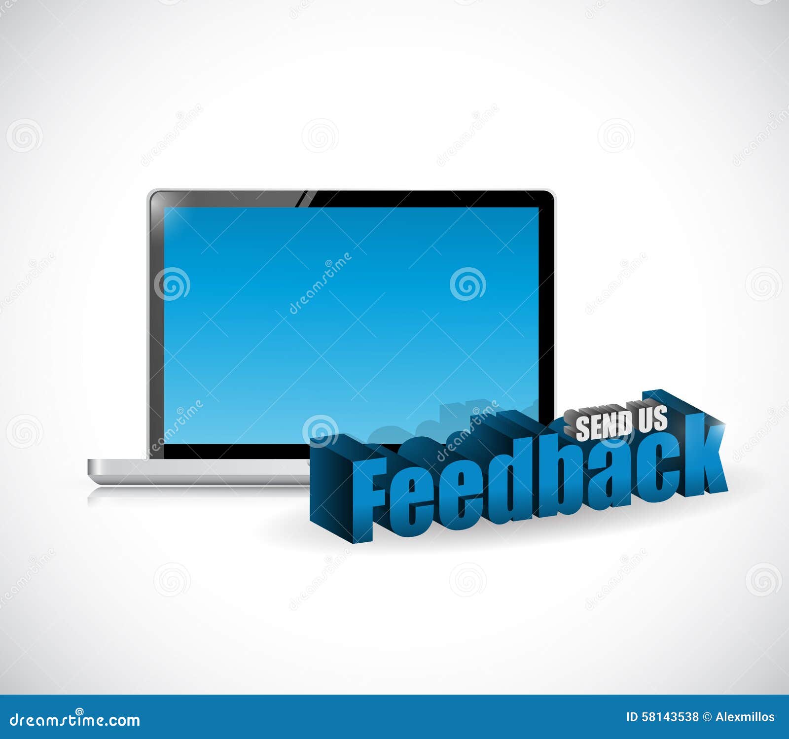 Send Us Feedback Tech Computer Sign Stock Illustration - Illustration ...