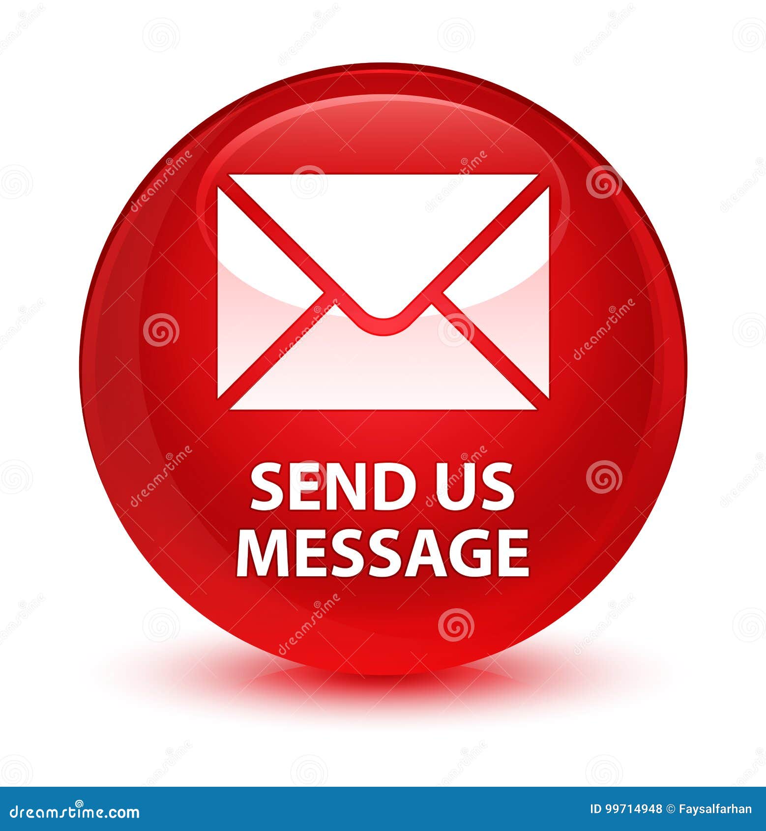 Send Us Message Glassy Red Round Button Stock Illustration ...