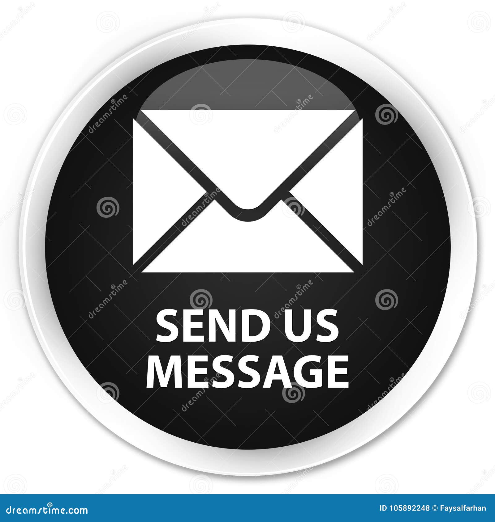 Send Us Message Premium Black Round Button Stock Illustration ...