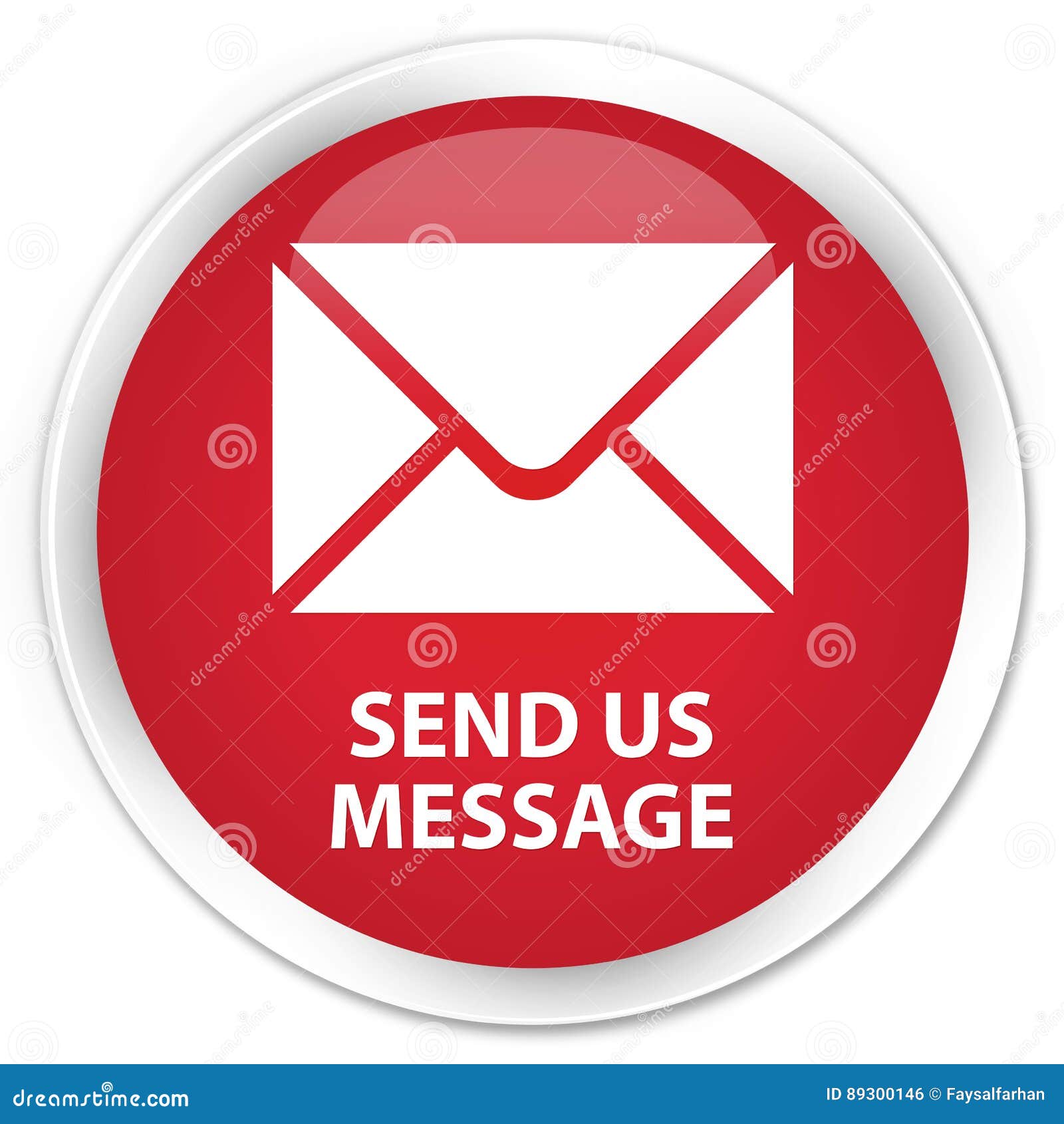 Send Us Message Premium Red Round Button Stock Illustration ...
