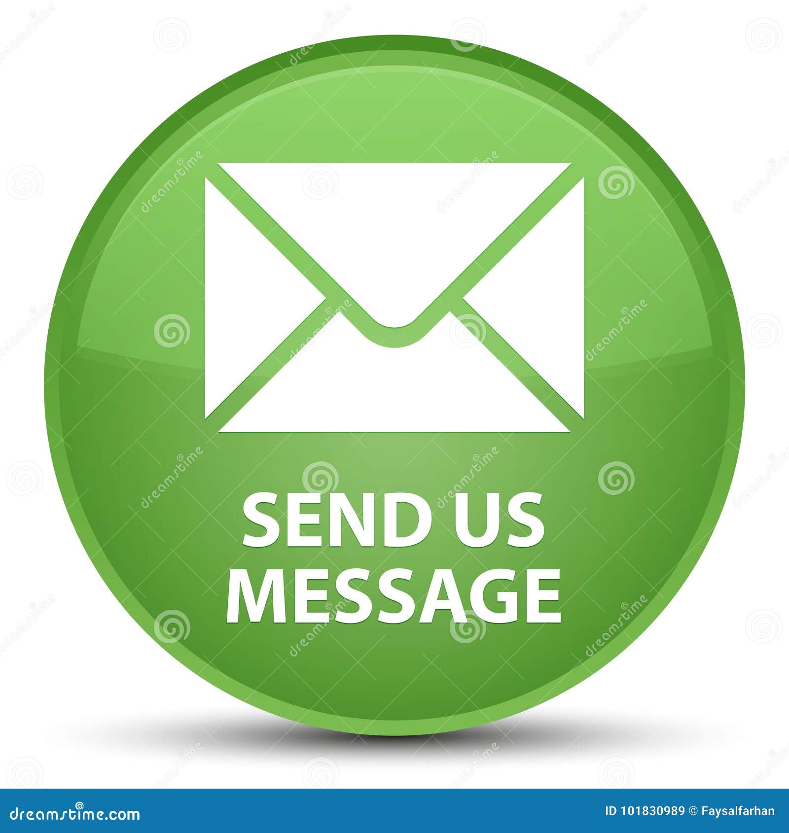 Send Us Message Special Soft Green Round Button Stock Illustration ...
