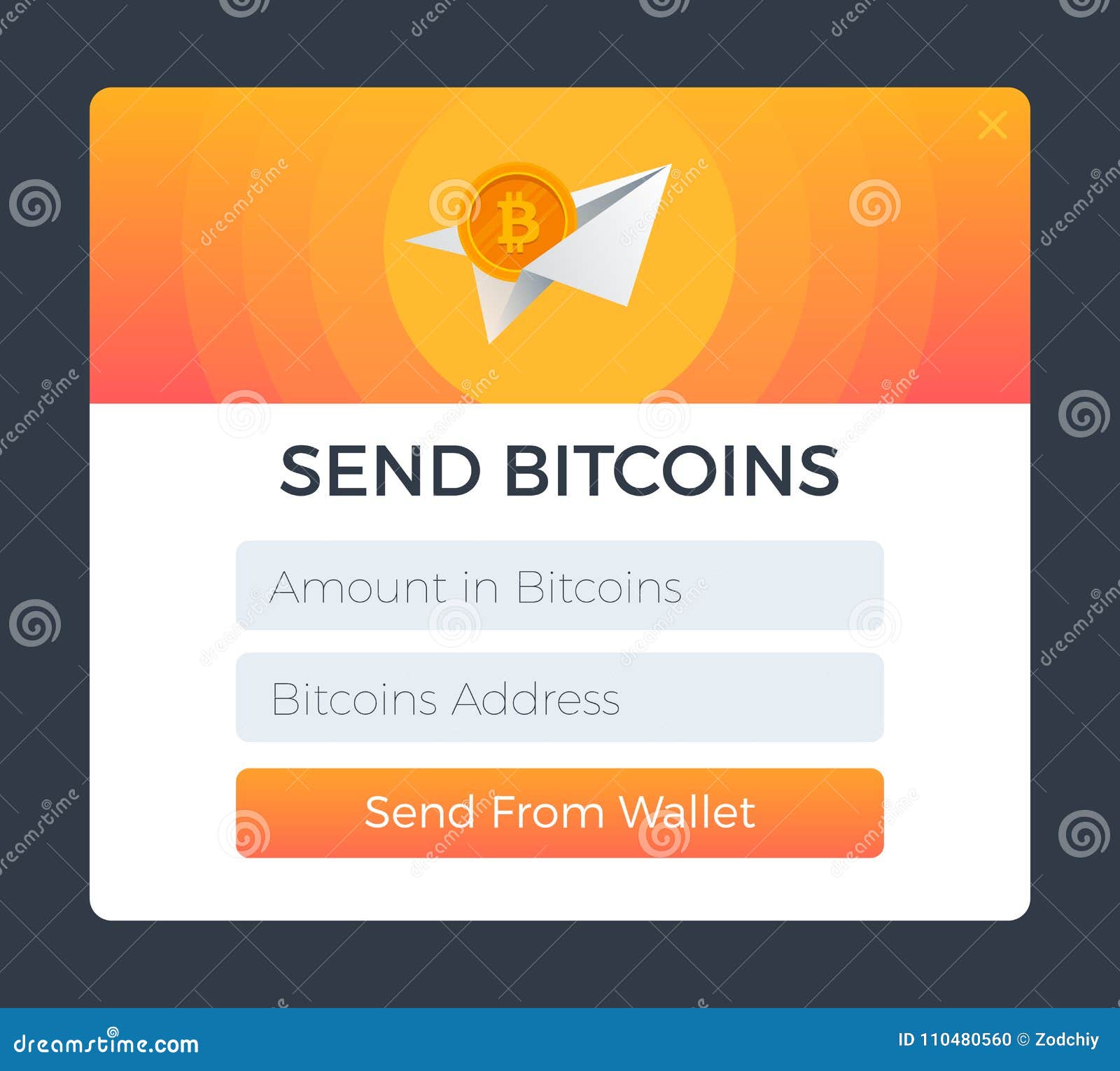 Send from wallet stock vector. Illustration of form - 110480560