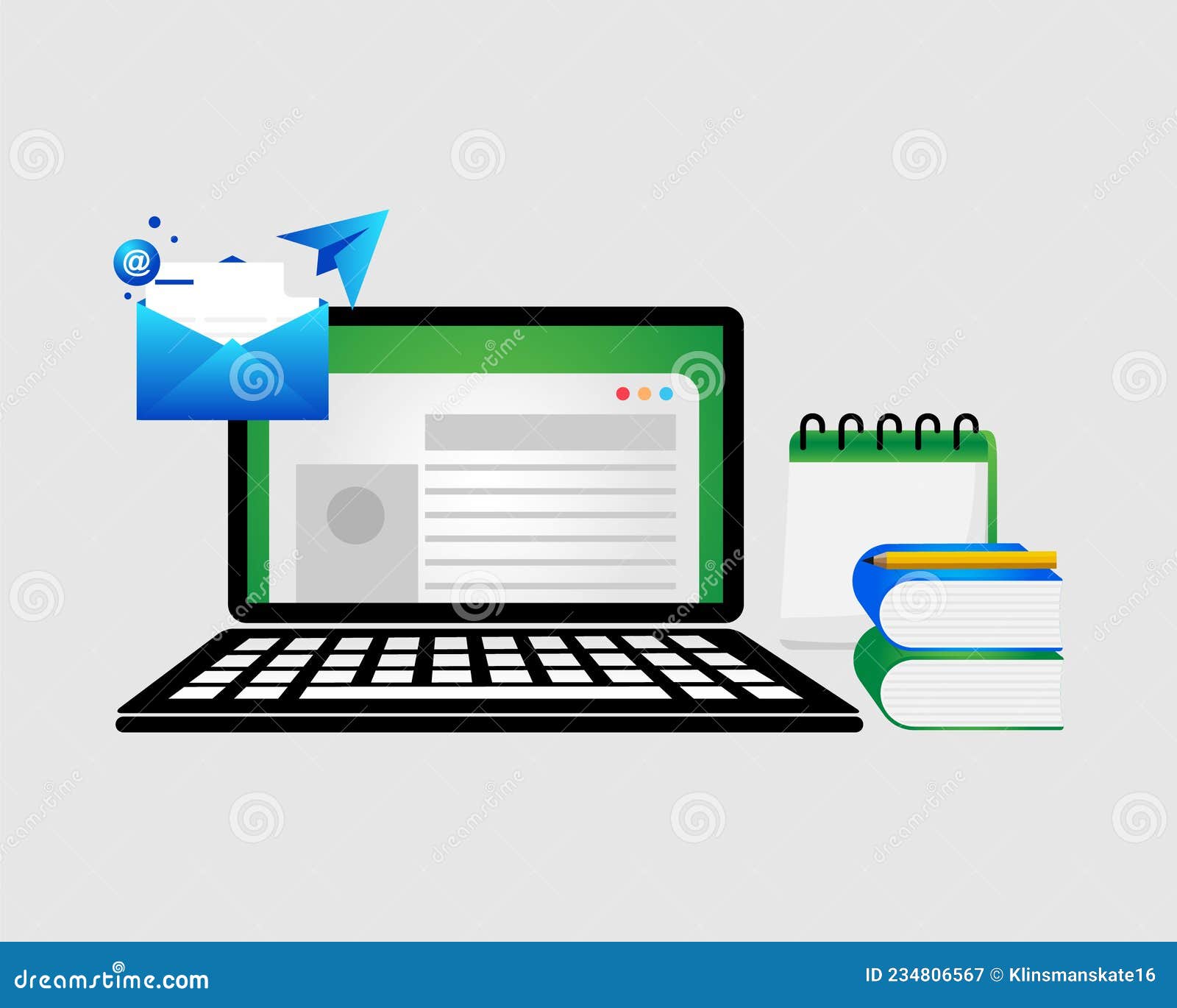 Send Work According To Schedule Design Illustration Stock Vector ...