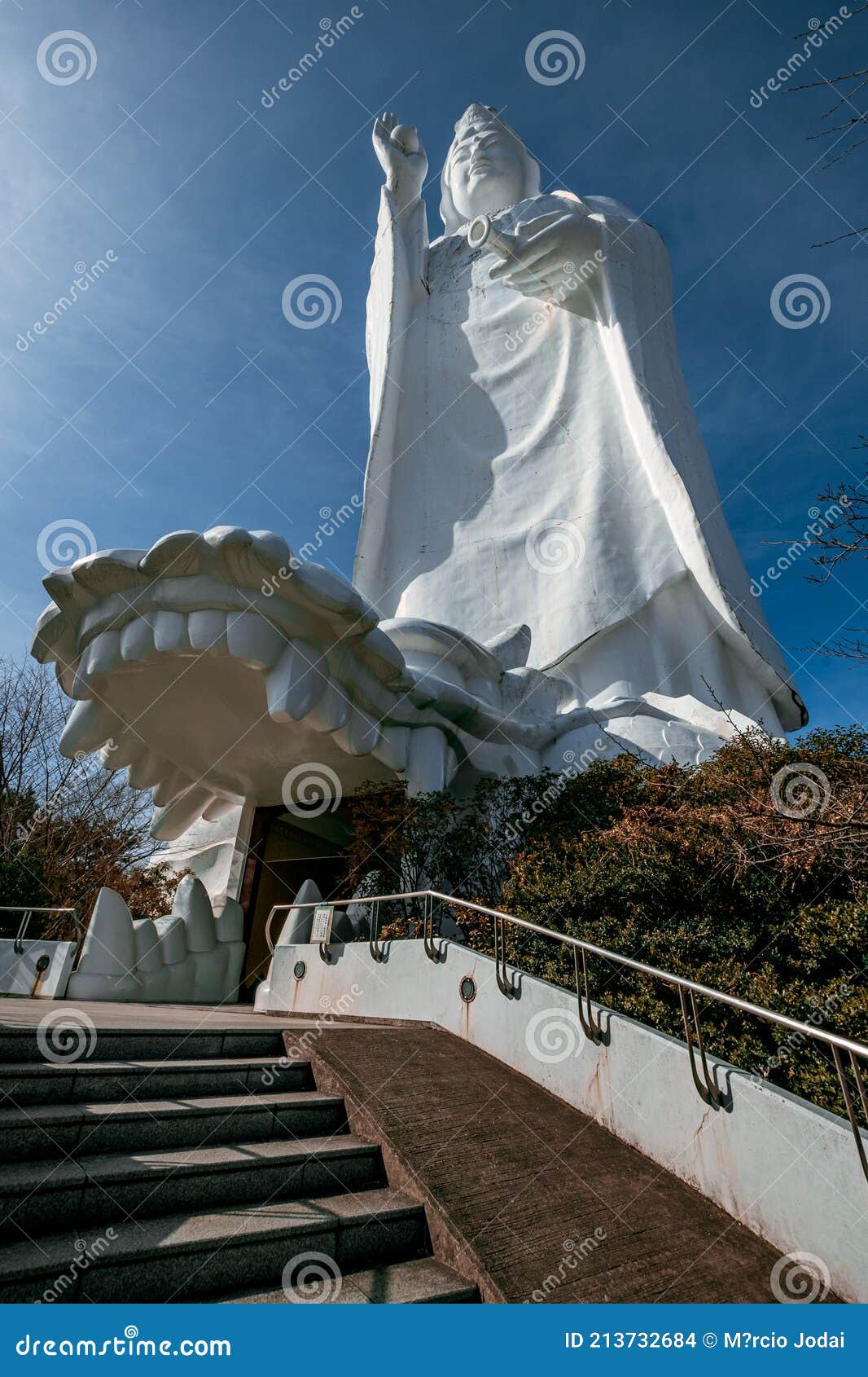 Sendai Japan Kannon Statue Miyagi Tohuko Stock Photo - Image of tree ...