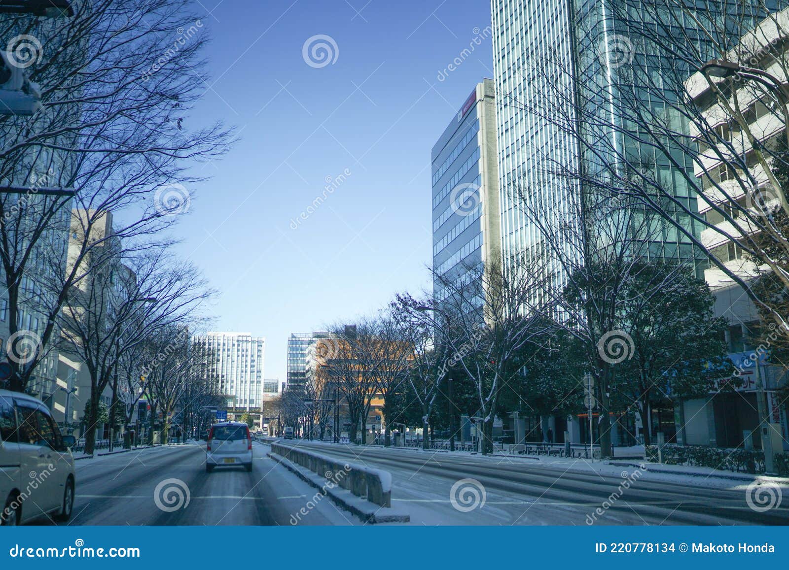 Sendai Station East Exit in Snow Editorial Stock Image - Image of ...