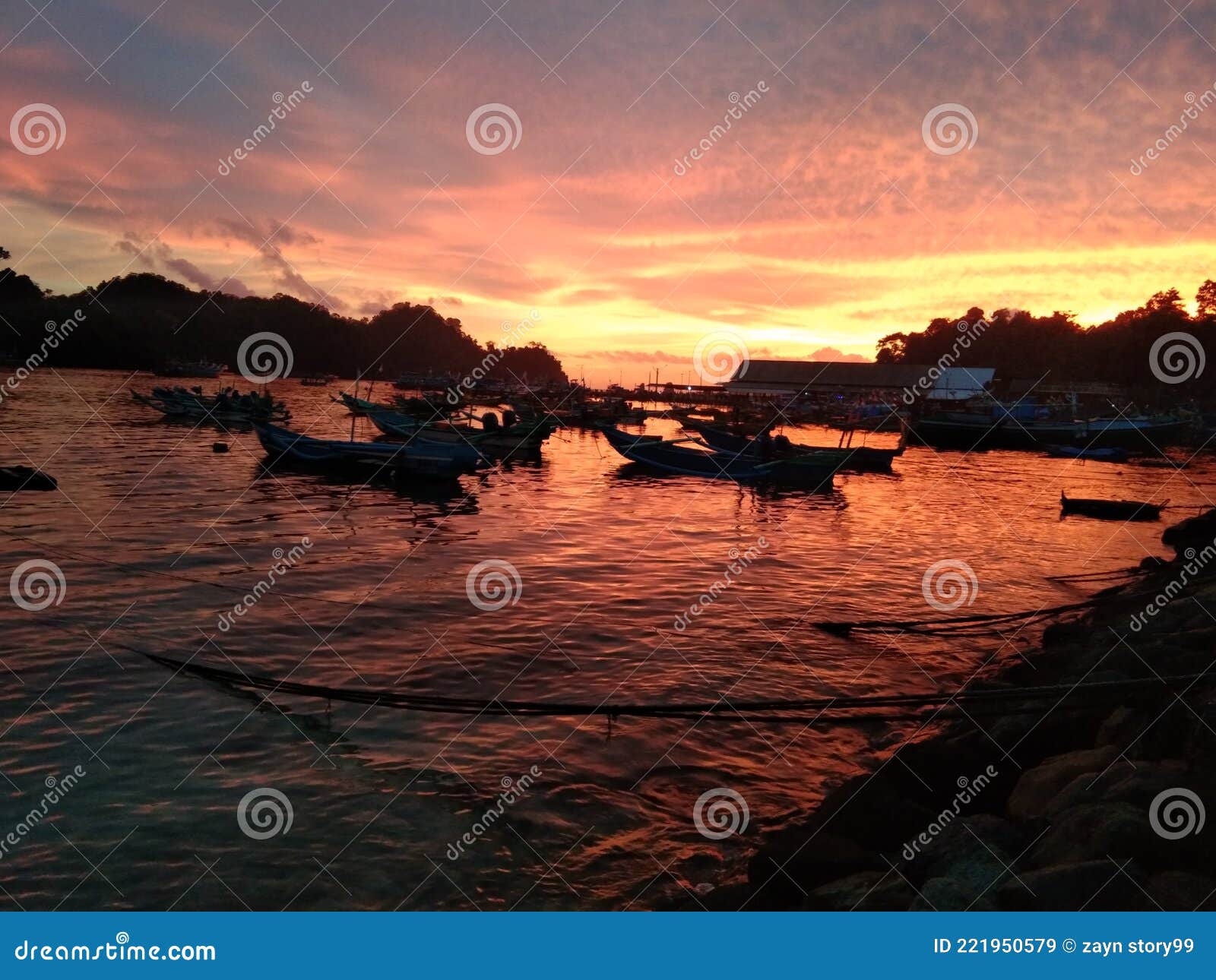Sendang Biru Beach of is Java Indonesian Stock Image - Image of ...