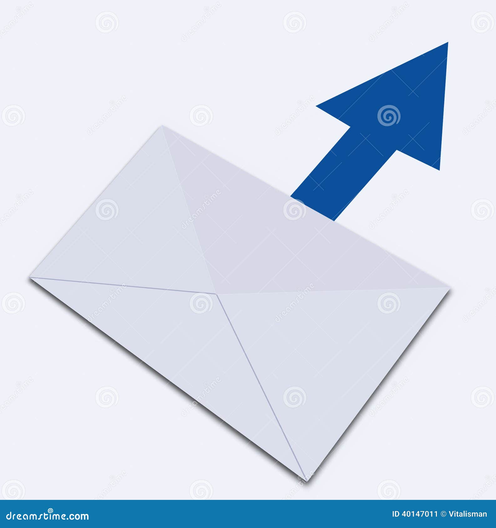 Sended-Buchstabe. Illustration Stock Abbildung - Illustration von ...