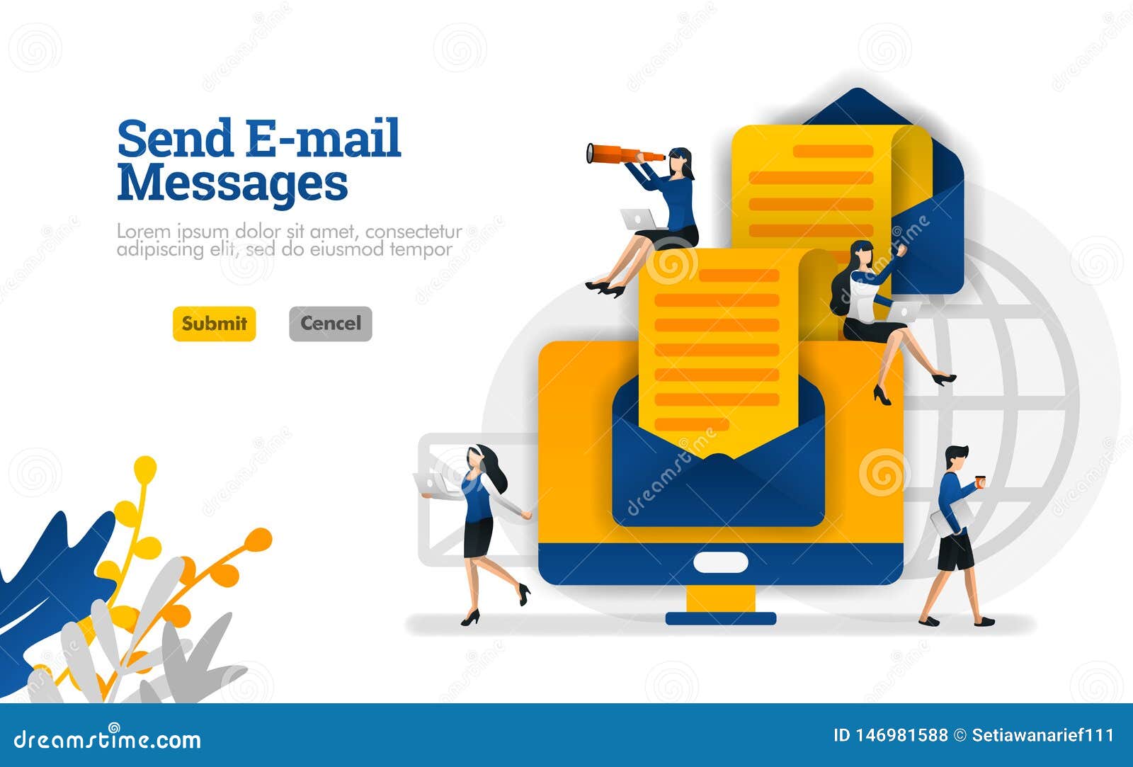 Sending E-mail Messages And Articles From End To End. Envelopes And ...