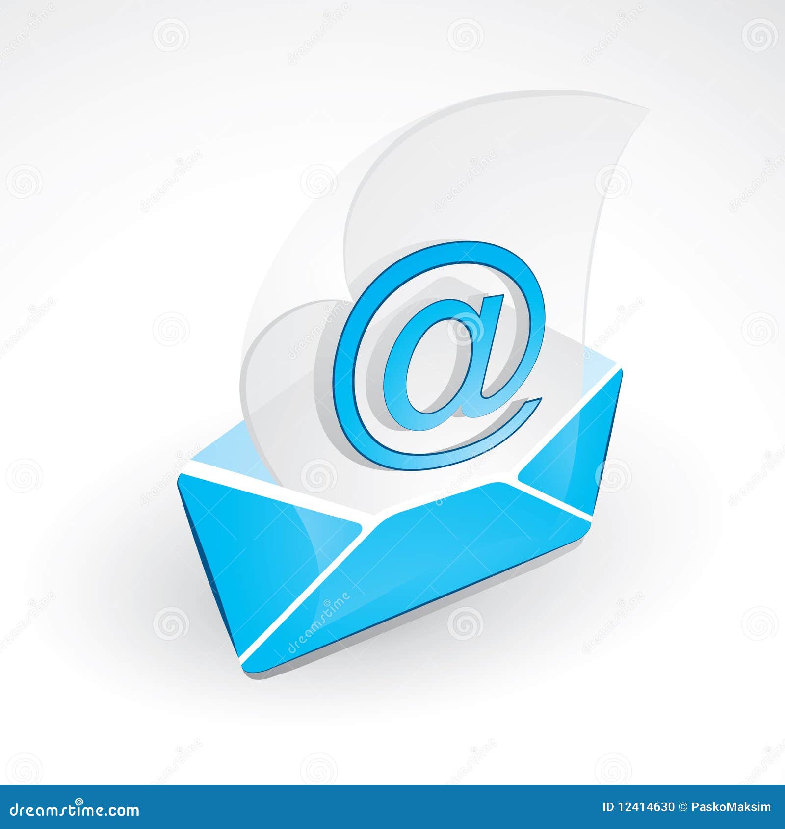 Sending email stock vector. Illustration of colour, artistic - 12414630