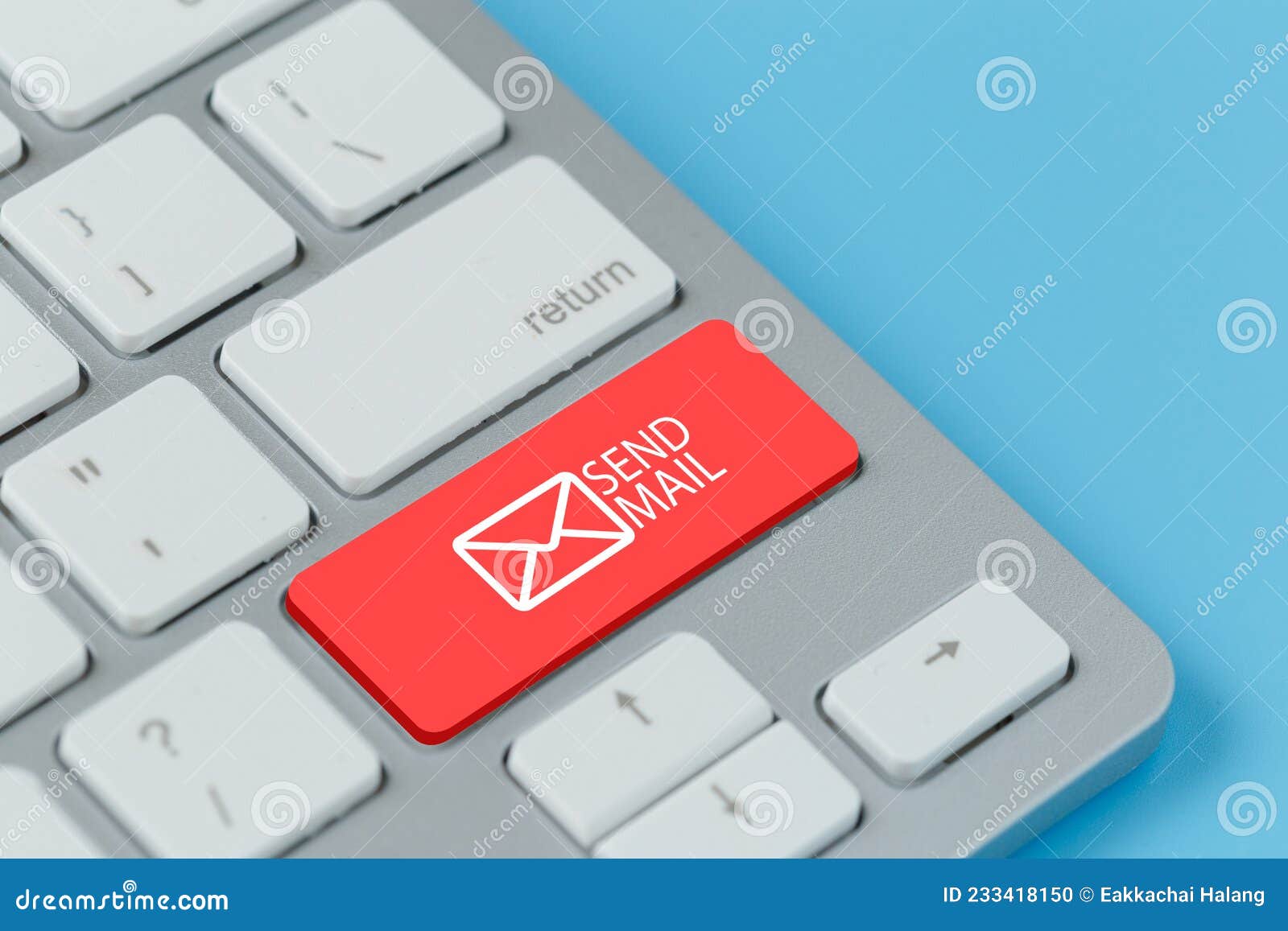 Sending Email Button on Computer Keyboard Stock Photo - Image of enter ...